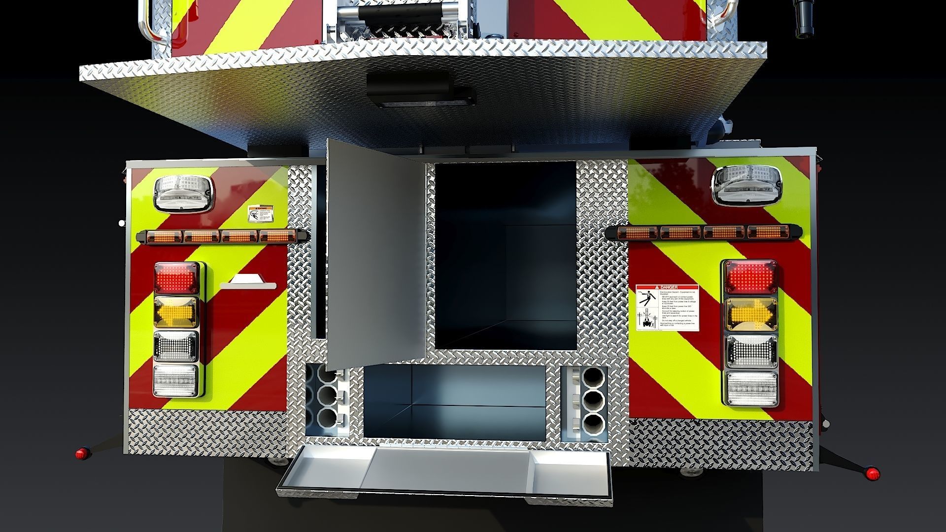 3D model Fire Truck Aerial Platform Palm Bay VR / AR / low-poly | CGTrader
