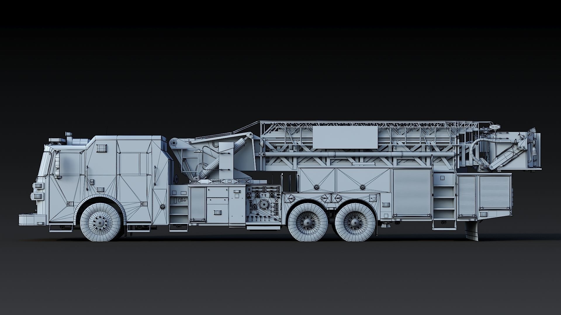 3D model Fire Truck Aerial Platform Palm Bay VR / AR / low-poly | CGTrader