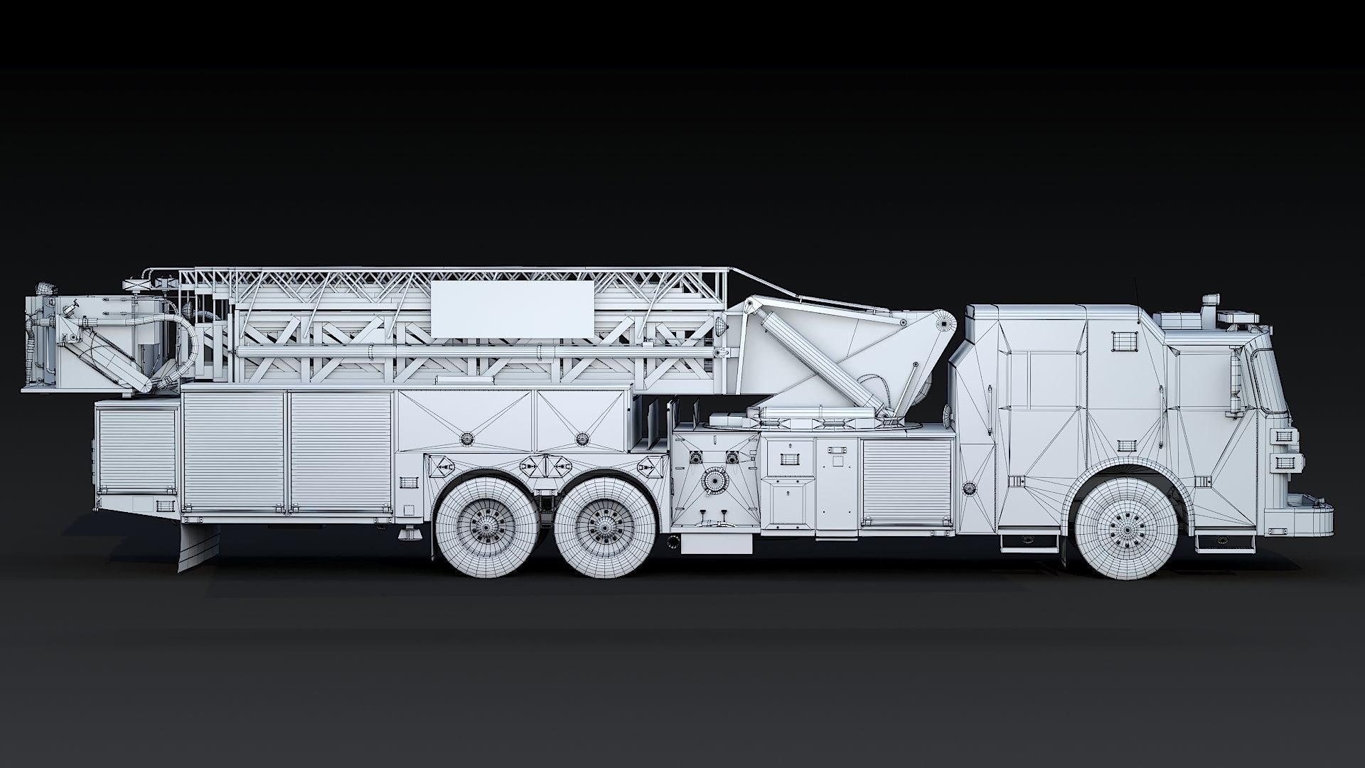 3D model Fire Truck Aerial Platform Palm Bay VR / AR / low-poly | CGTrader