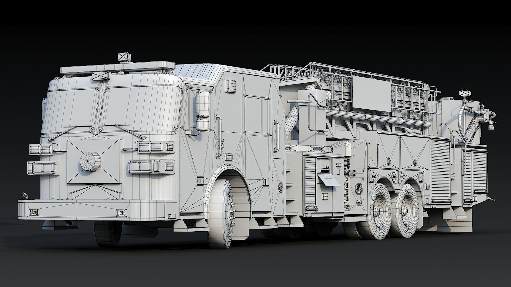 3D model Fire Truck Aerial Platform Palm Bay VR / AR / low-poly | CGTrader