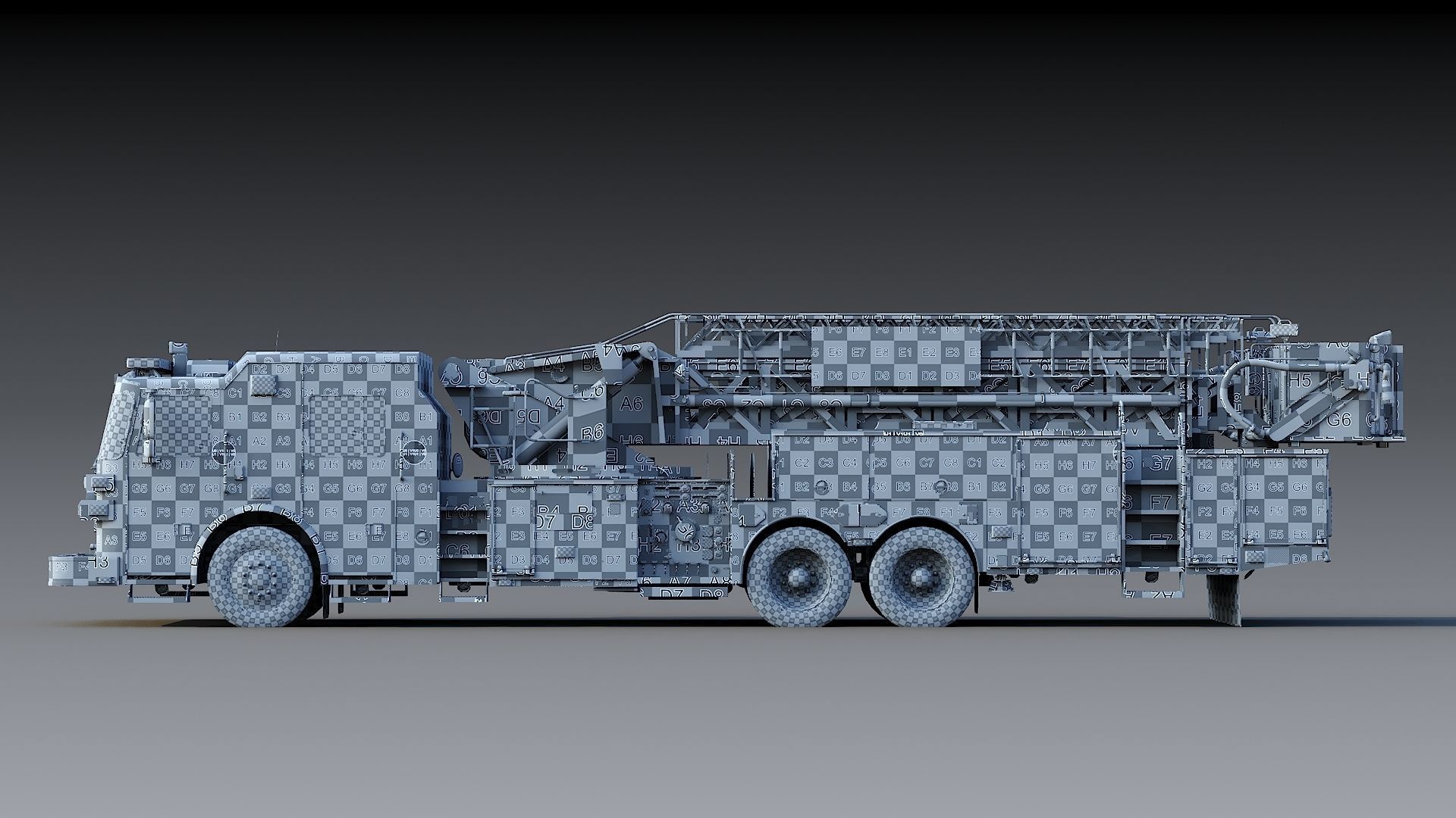 3D model Fire Truck Aerial Platform Palm Bay VR / AR / low-poly | CGTrader