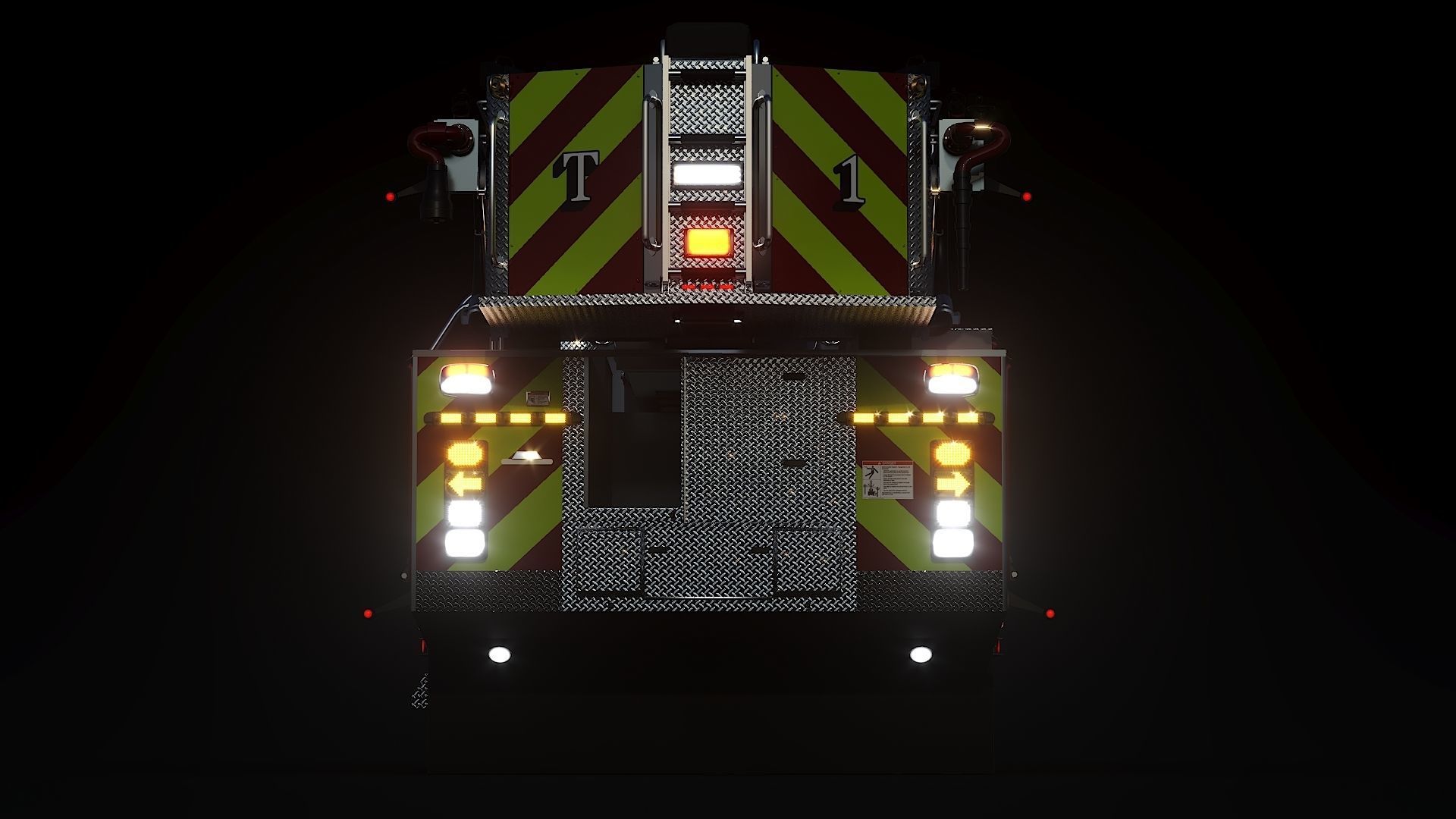 3D model Fire Truck Aerial Platform Palm Bay VR / AR / low-poly | CGTrader