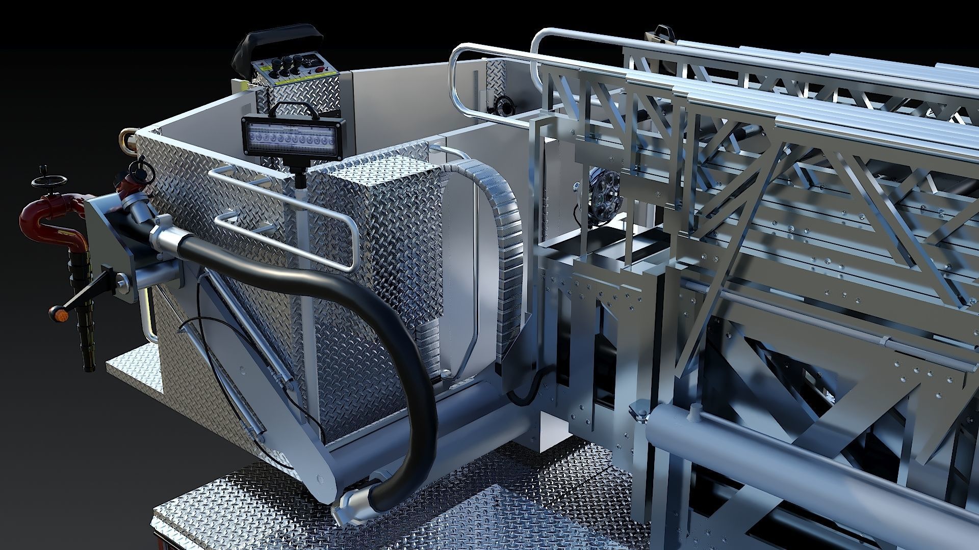 3D model Fire Truck Aerial Platform Palm Bay VR / AR / low-poly | CGTrader