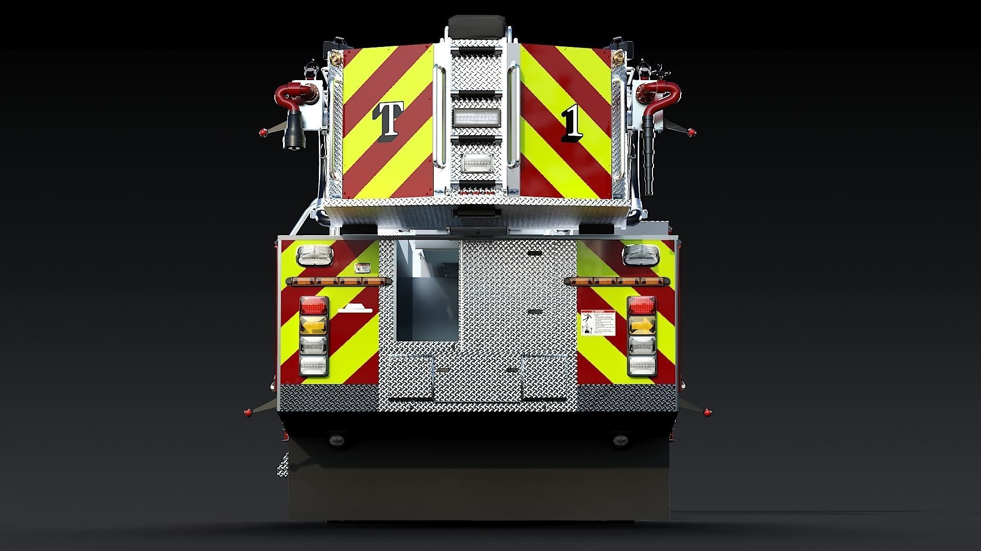 3D model Fire Truck Aerial Platform Palm Bay VR / AR / low-poly | CGTrader