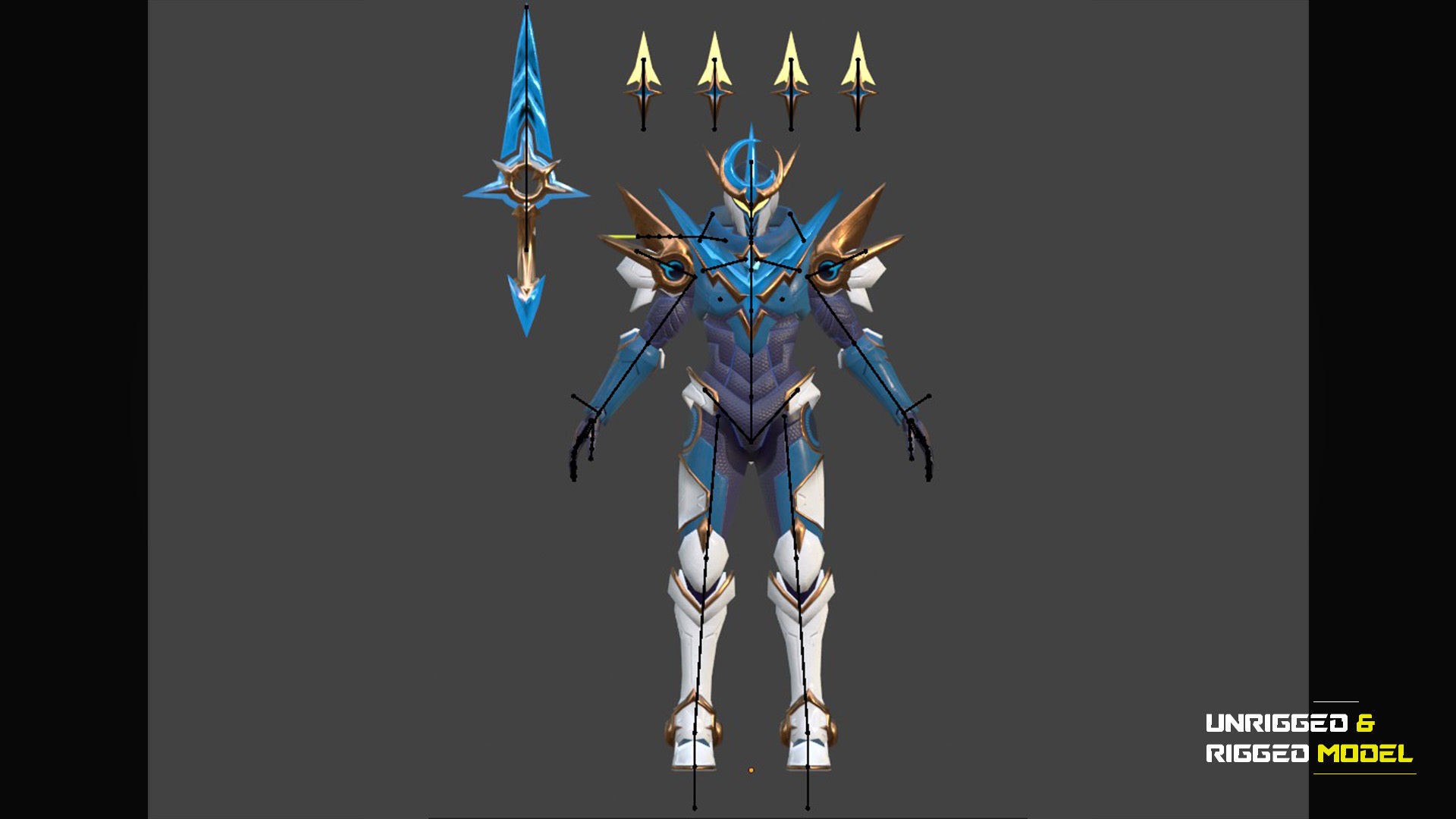 3D model Gusion Cosmic Gleam Mobile Legends Bang Bang Low Poly Model VR ...