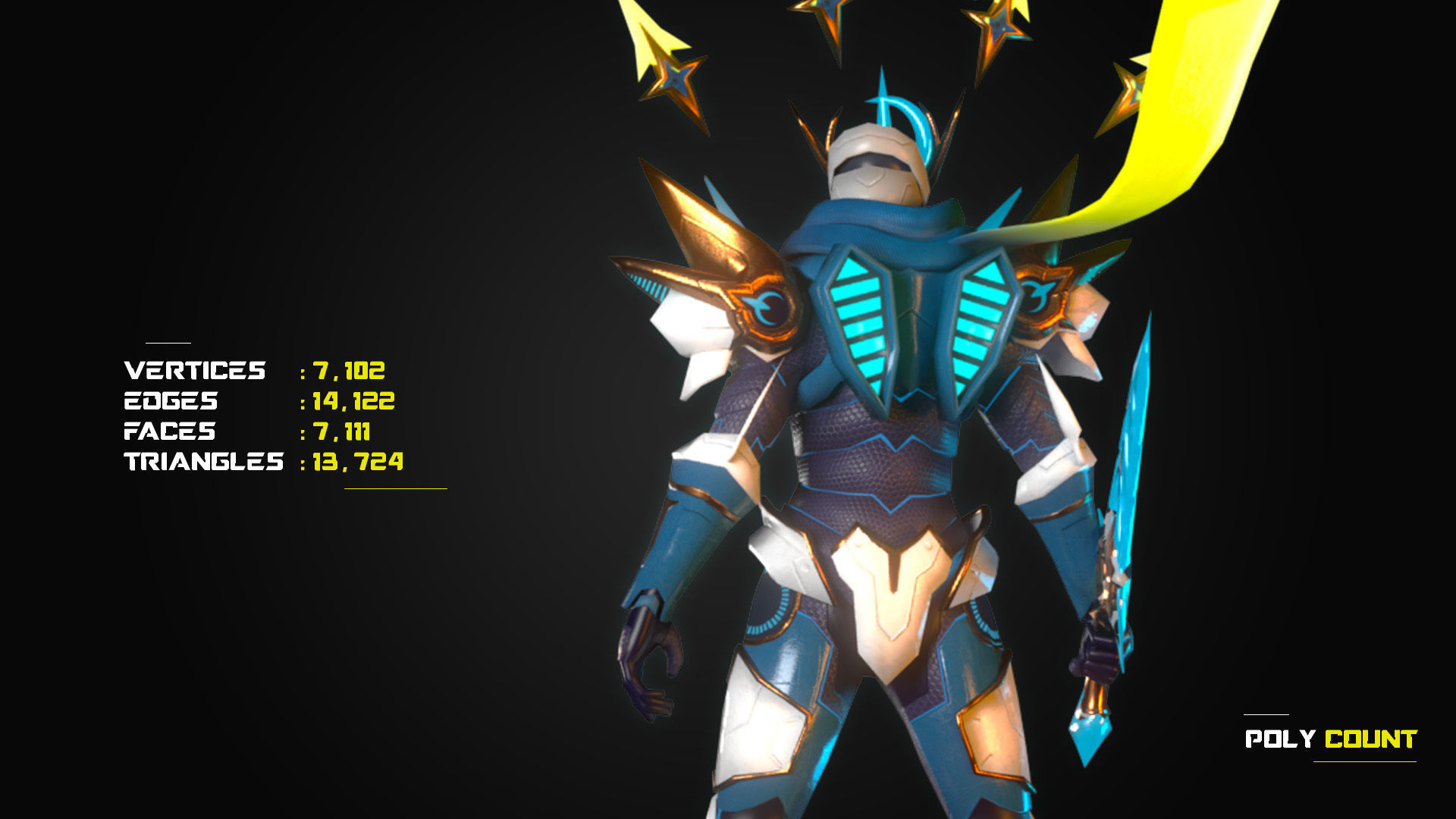 3D model Gusion Cosmic Gleam Mobile Legends Bang Bang Low Poly Model VR ...