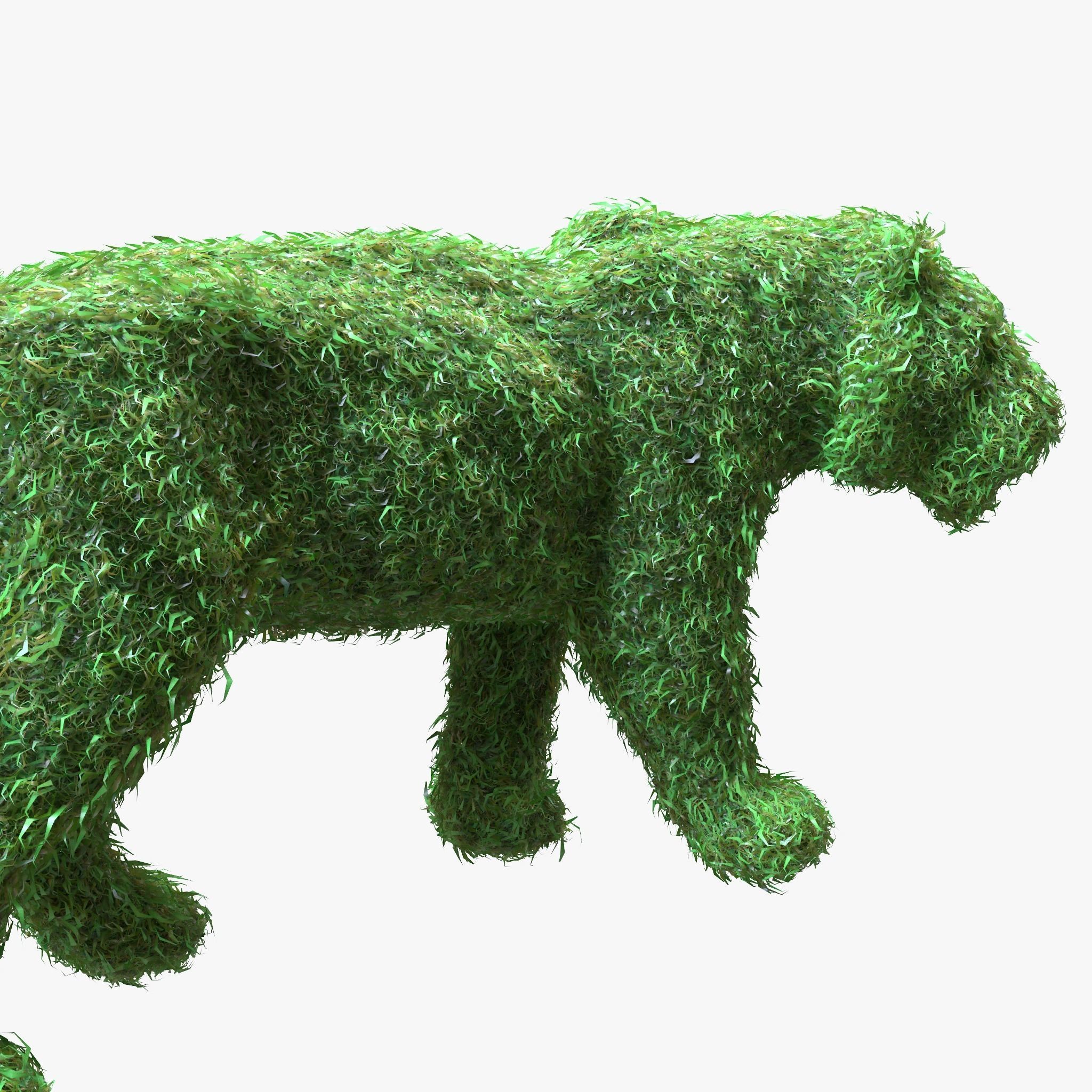 Tiger Topiary Garden Sculptures 3D model | CGTrader