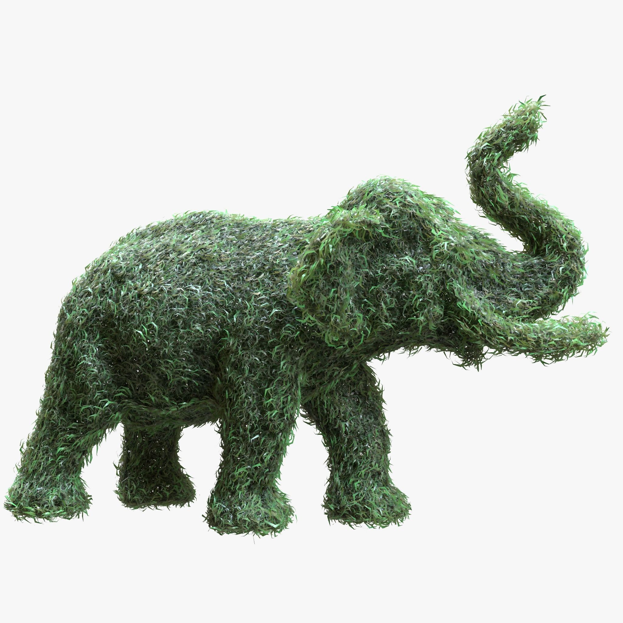 Elephant Topiary Garden Sculptures 3D model | CGTrader