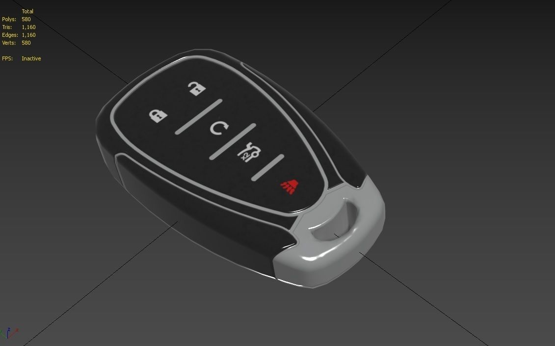 3D model Car Key LP 02 VR / AR / low-poly | CGTrader