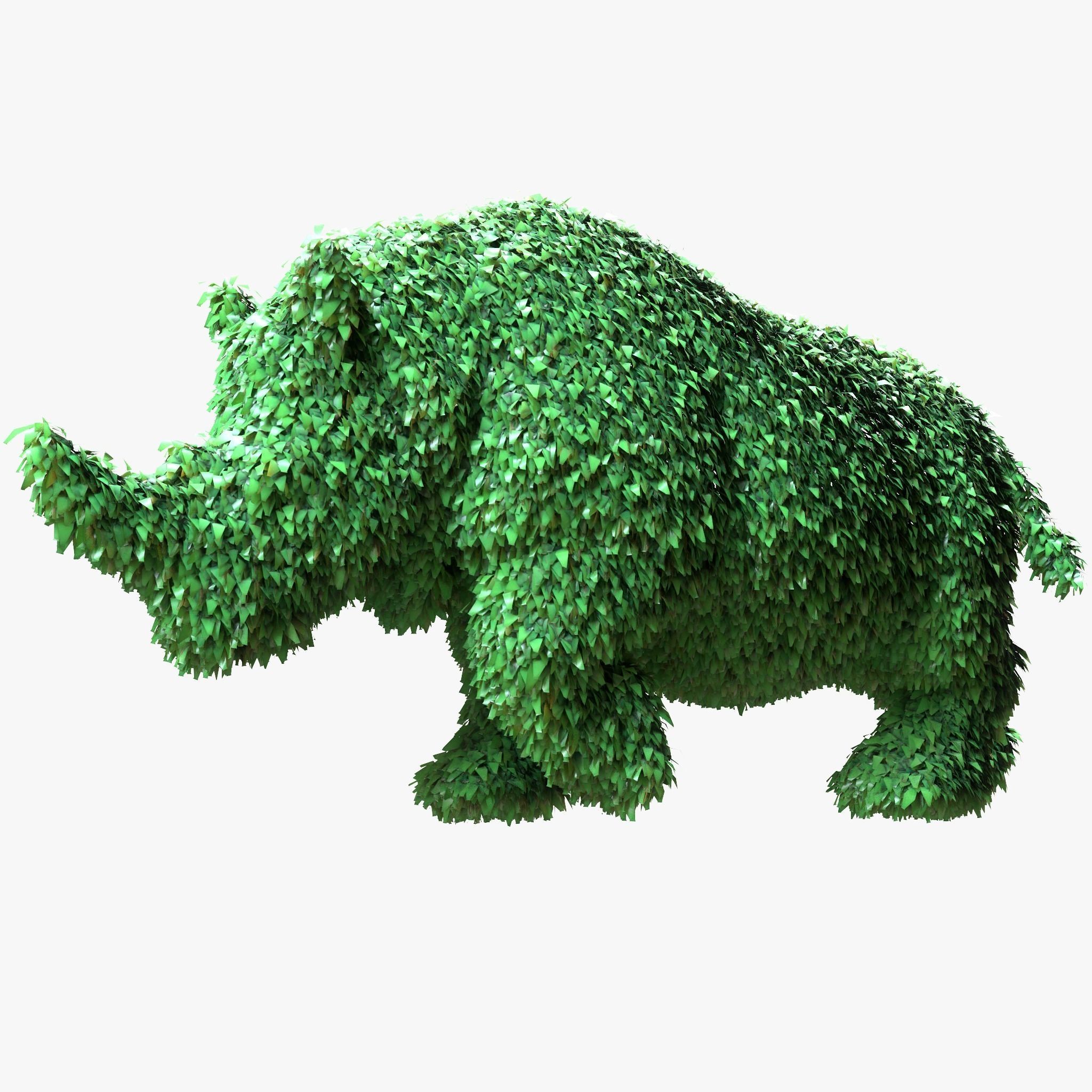 Rhino Topiary Garden Sculptures 3D model | CGTrader