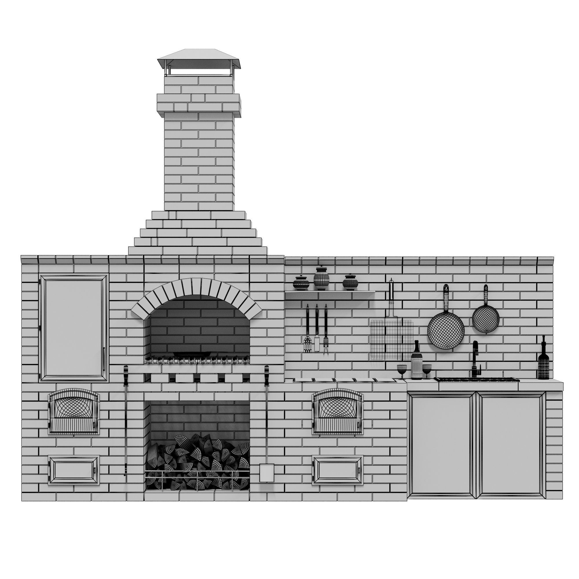 Barbecue BIG R 78 radius BBQ 3D model | CGTrader