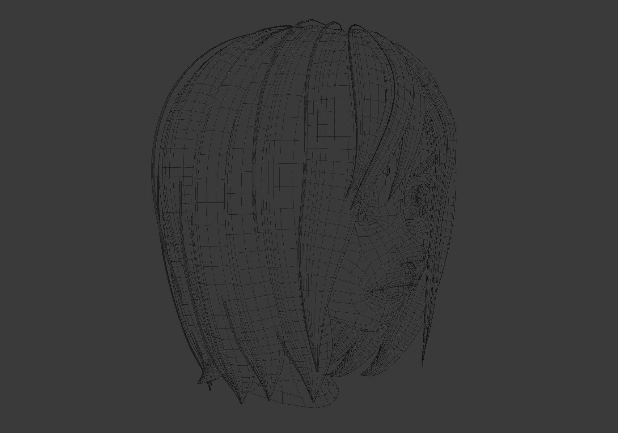 basic cartoon hairstyle 3D model | CGTrader