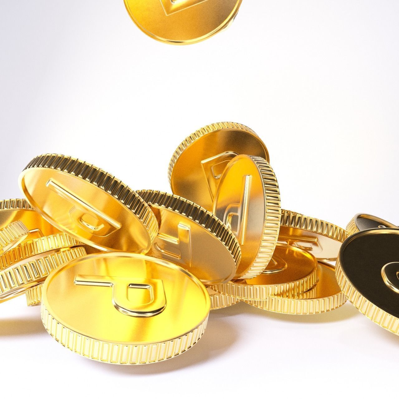 Point Coin Drop Animation 3D model animated rigged | CGTrader