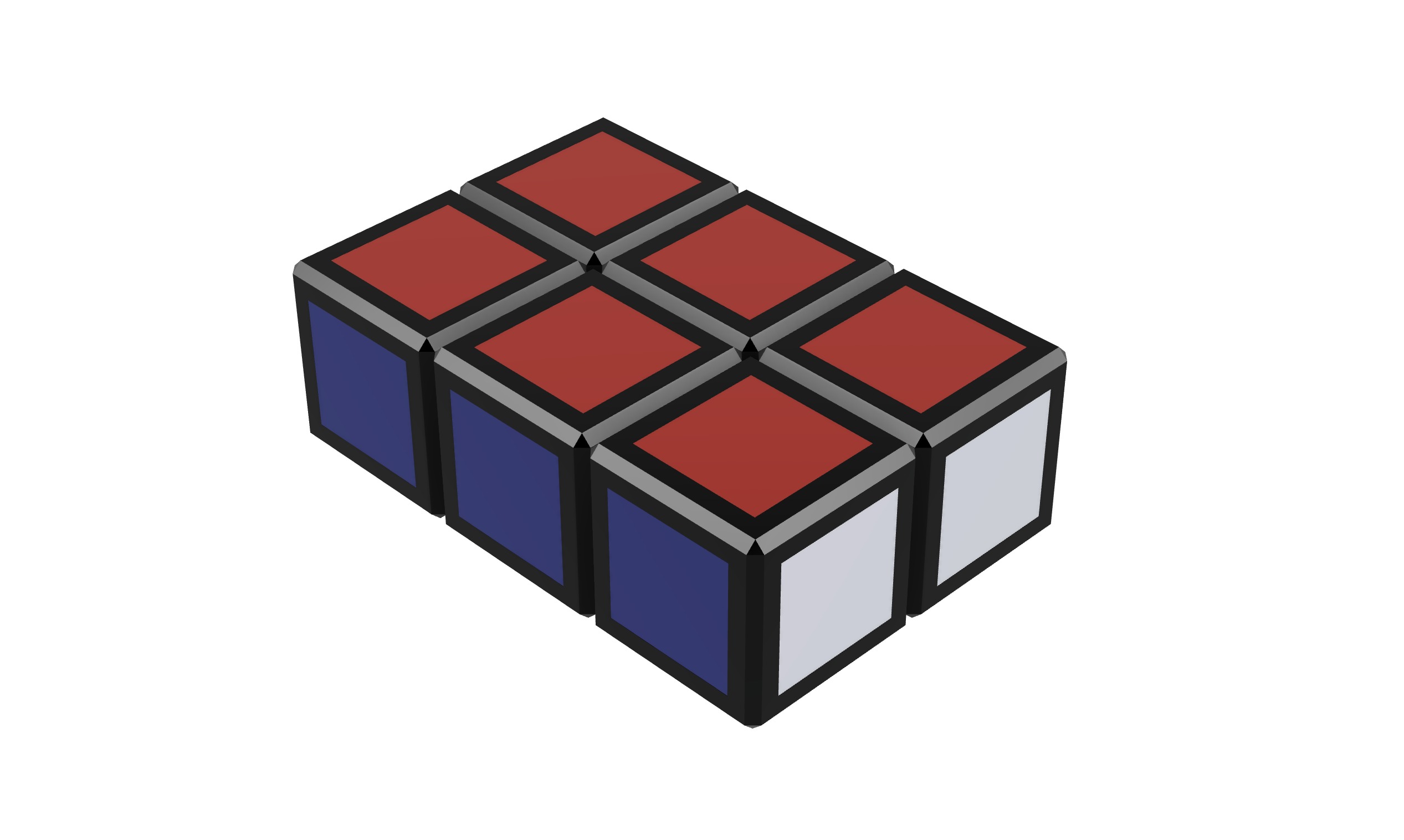 1x2x3 Rubiks Cube free 3D model 3D printable | CGTrader