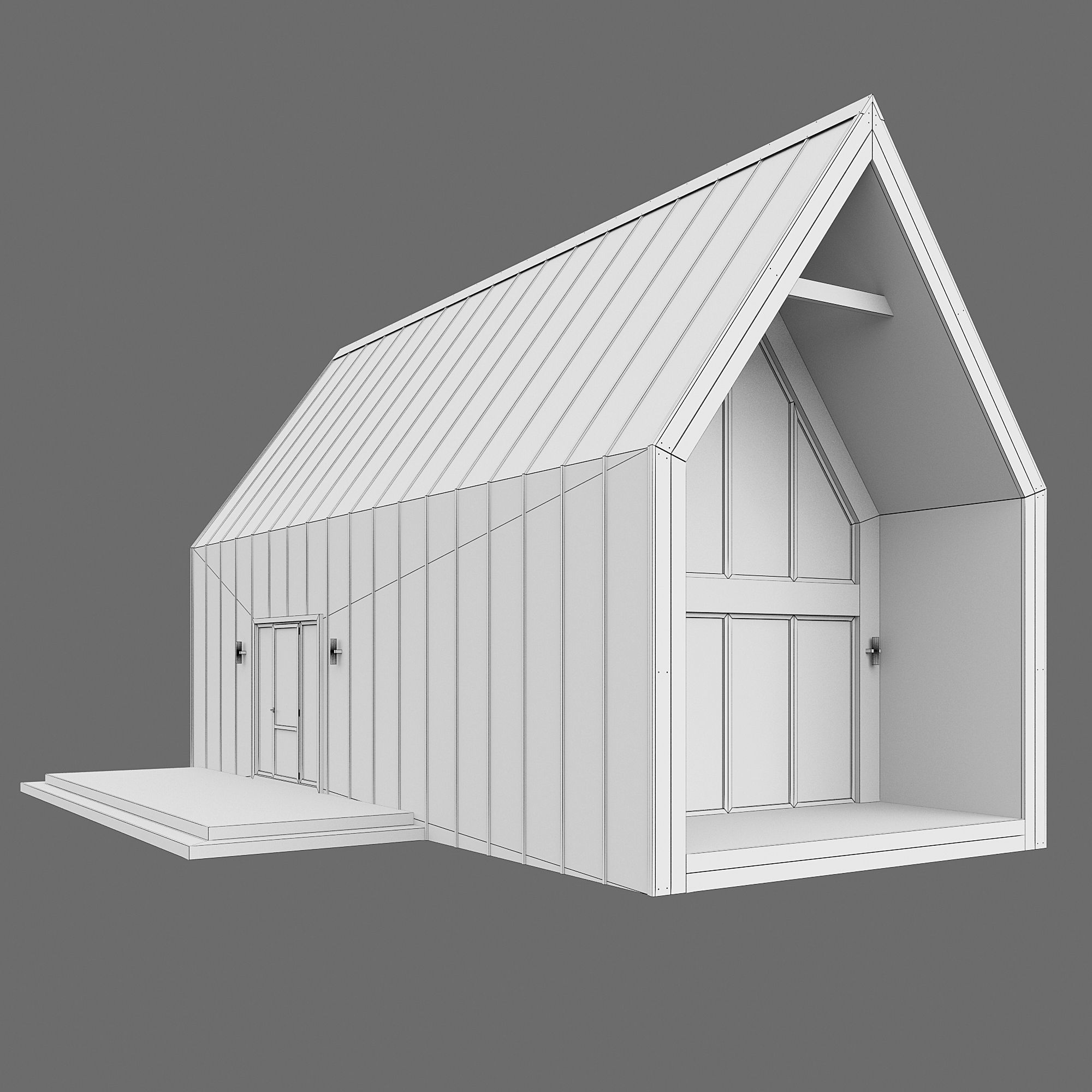 Barn house 04 3D model | CGTrader