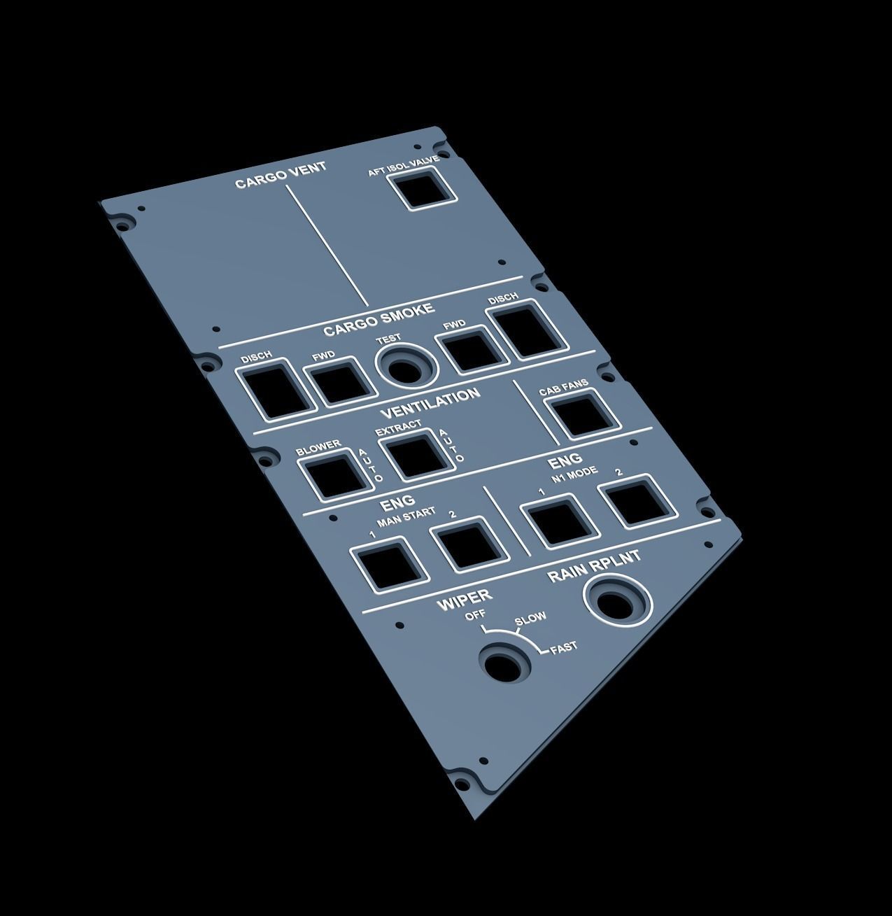 AIRBUS A320 OVERHEAD - CARGO HEAT PANEL 3D model 3D printable | CGTrader