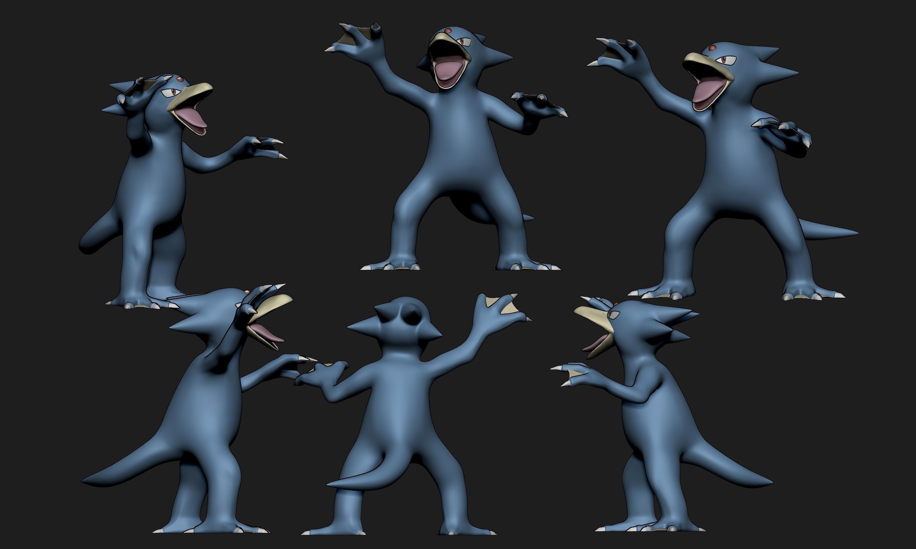 Pokemon - Psyduck and Golduck with 2 different poses each 3D model 3D ...