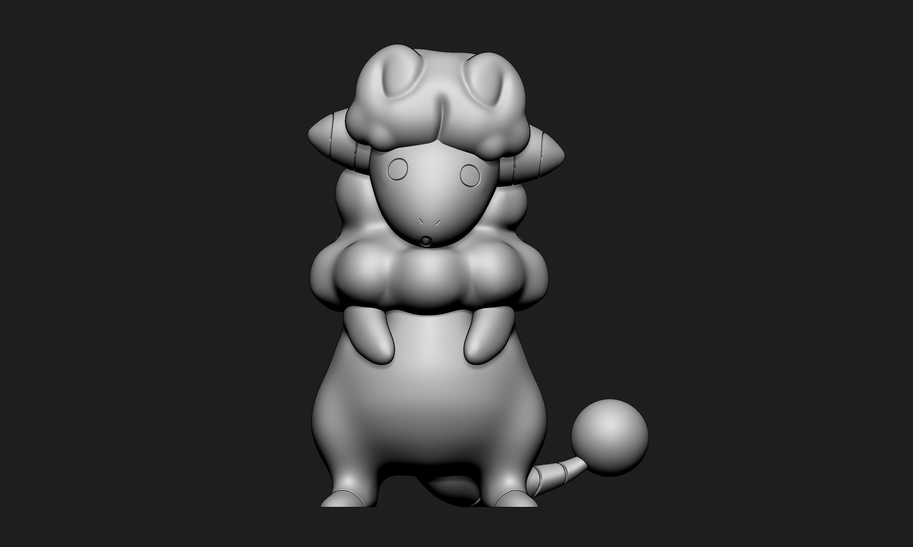 Pokemon - Mareep Flaaffy and Ampharos with 2 poses each 3D model 3D ...