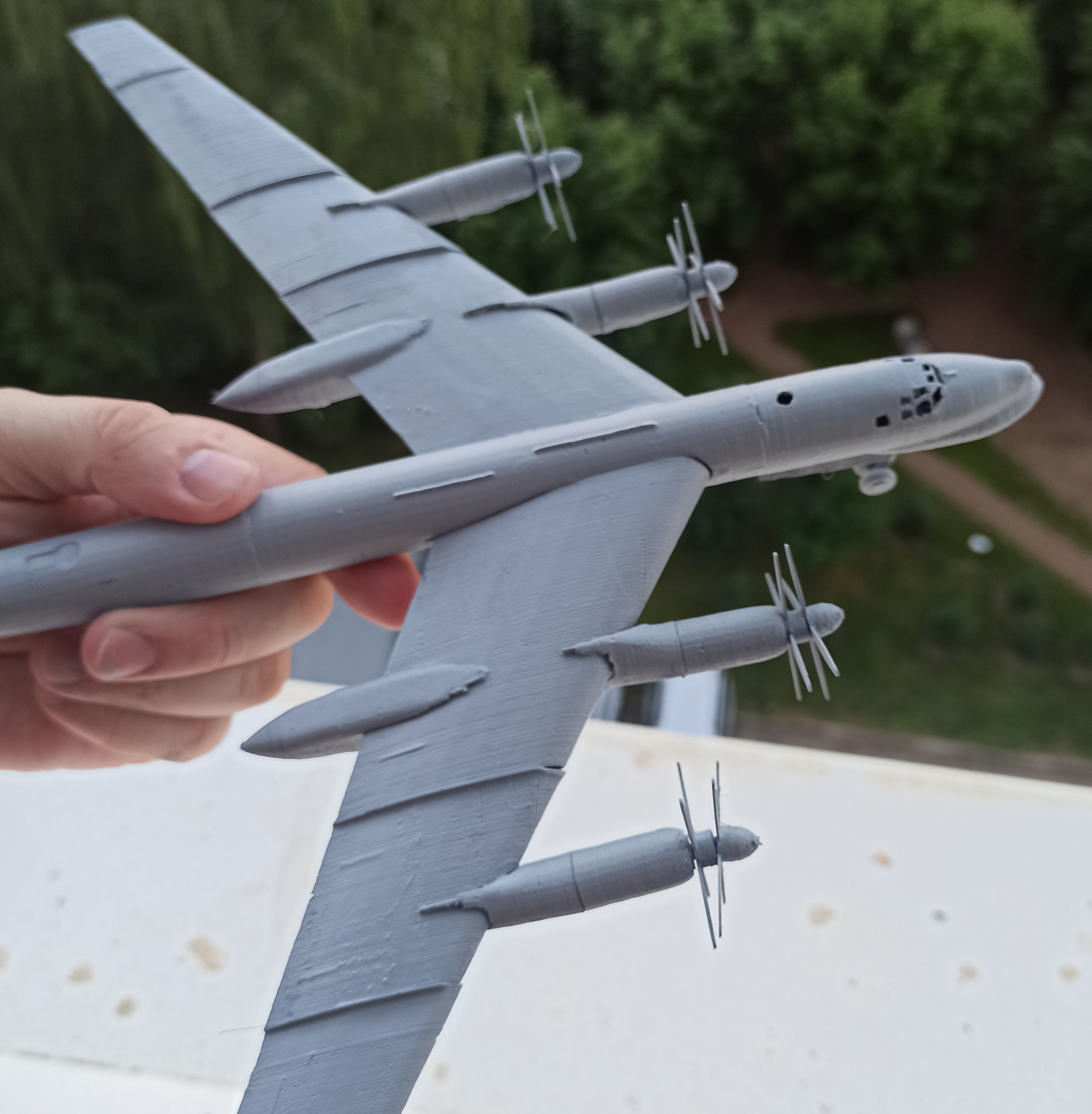 Tu-95 airplane with propellers 3D model 3D printable | CGTrader