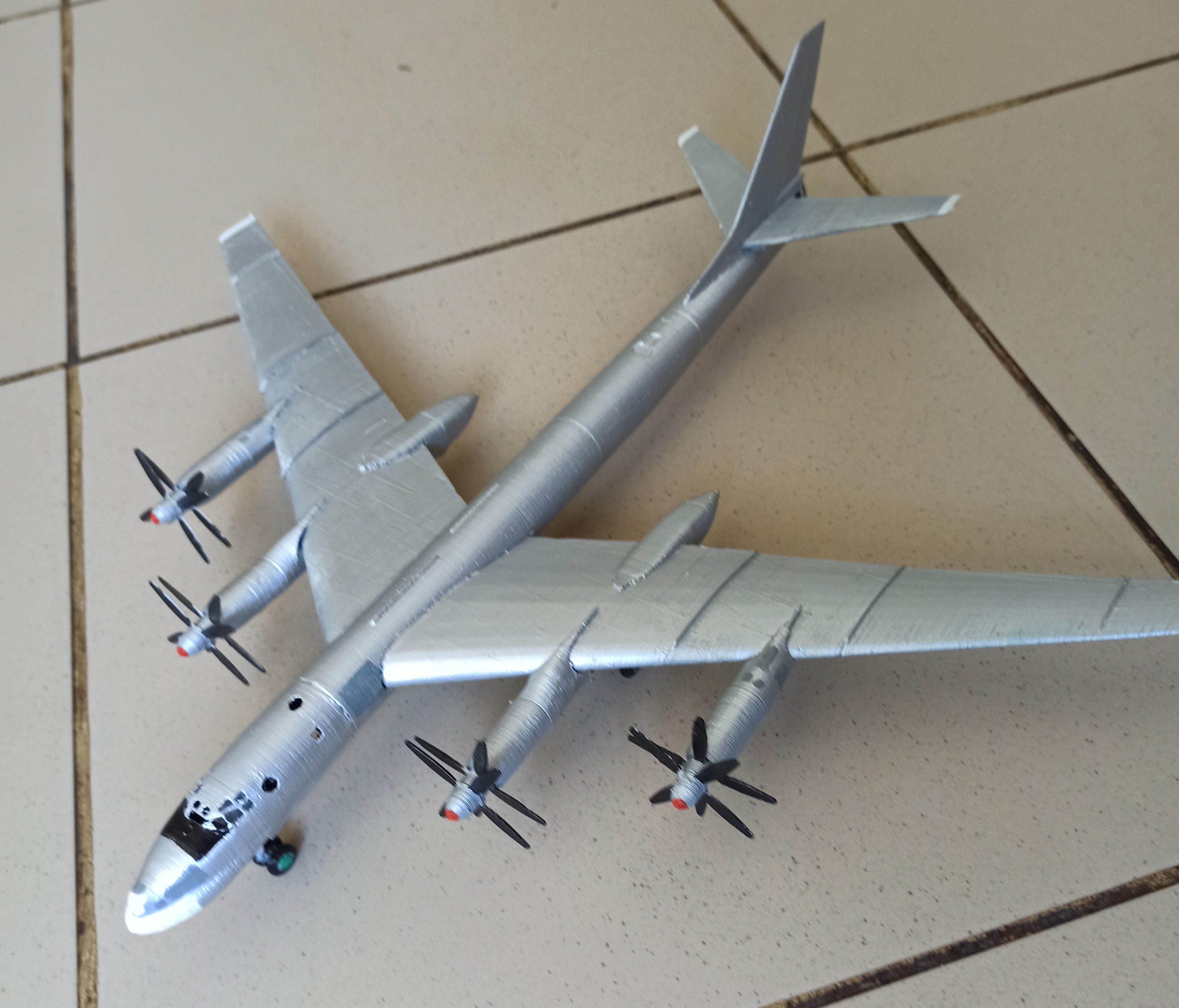Tu-95 airplane with propellers 3D model 3D printable | CGTrader