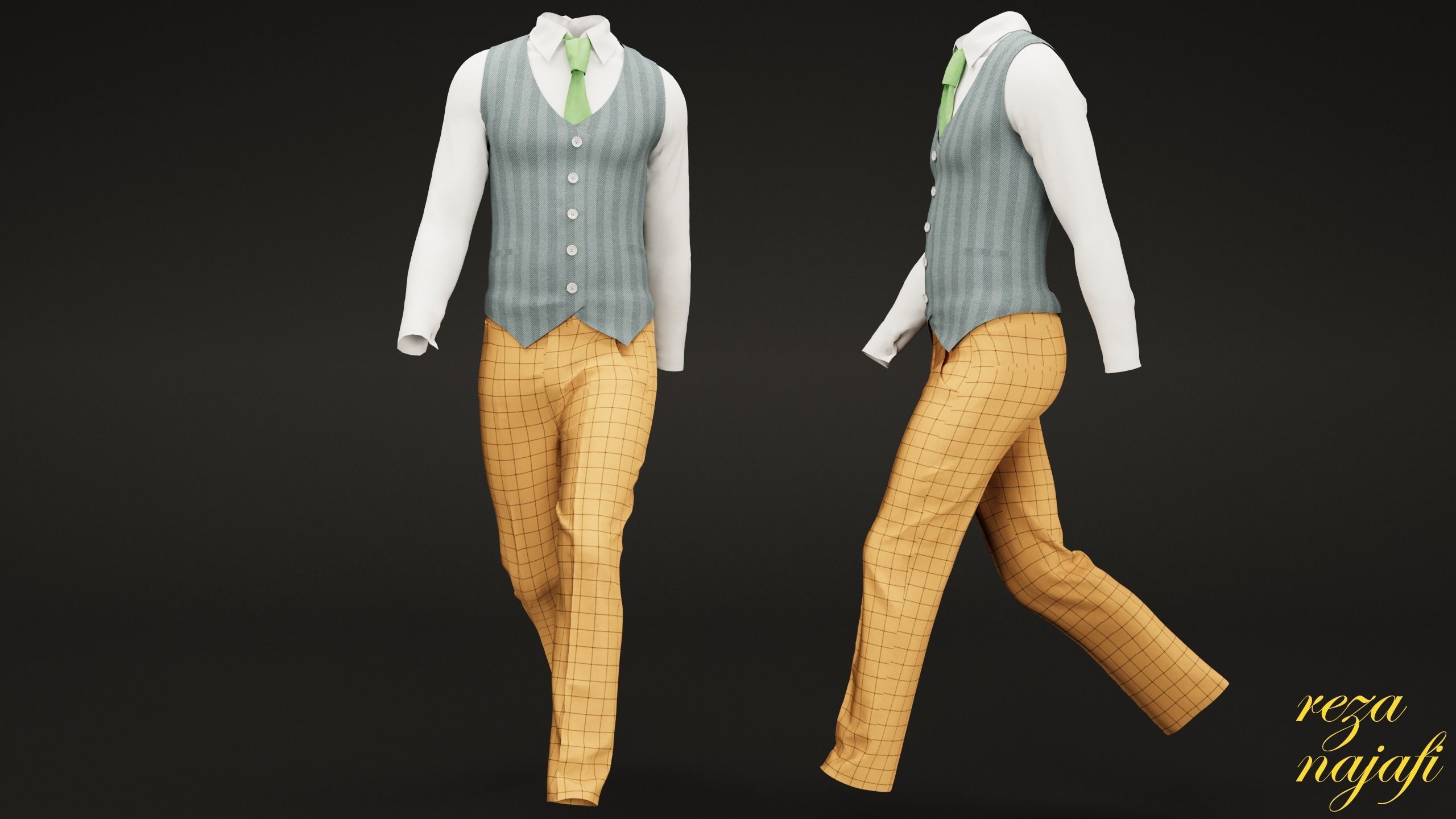 Men s classic suit for marvelous designer 3D model | CGTrader
