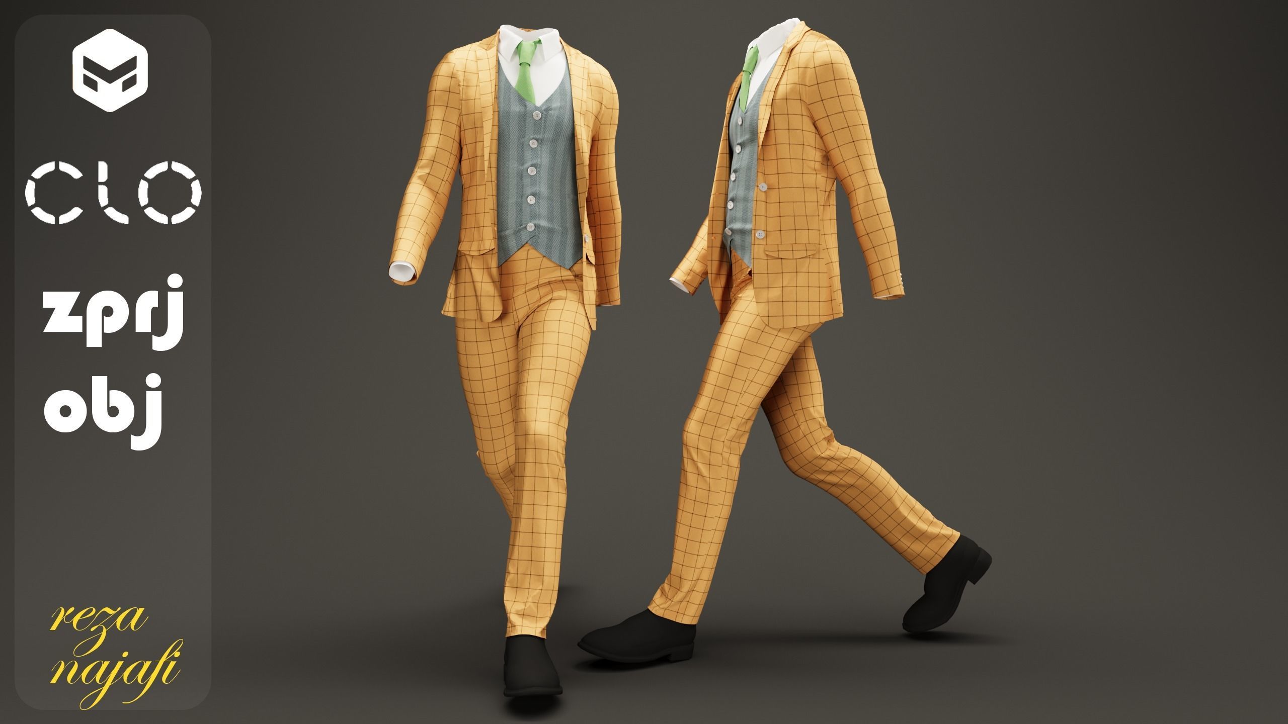 Men s classic suit for marvelous designer 3D model | CGTrader