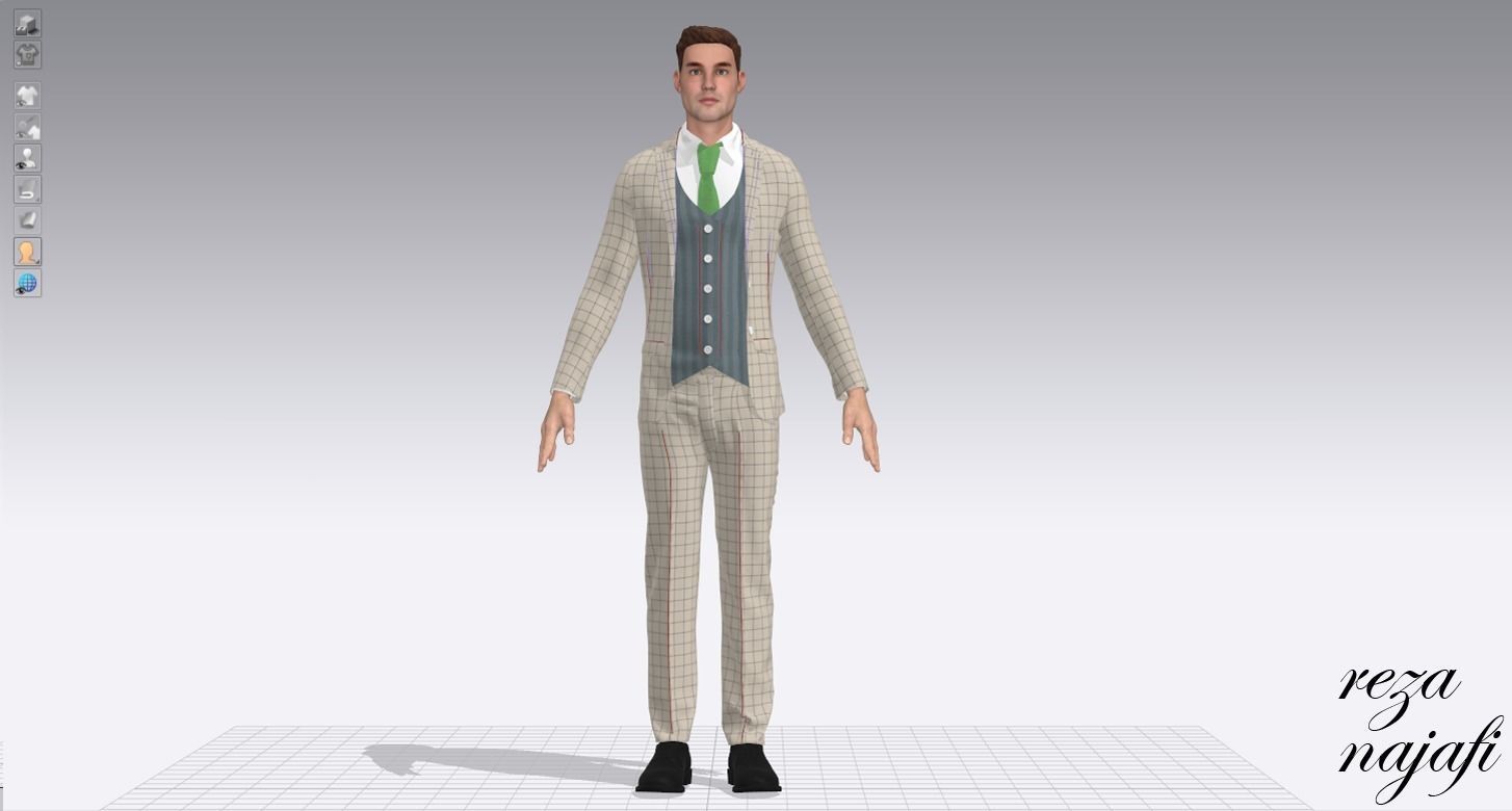Men s classic suit for marvelous designer 3D model | CGTrader