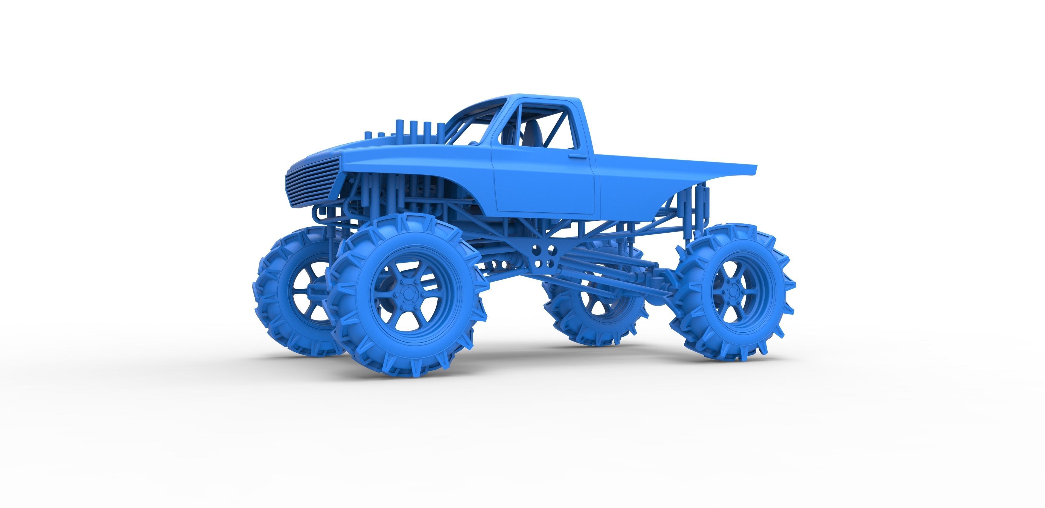 Mud truck 2 Scale 1 to 25 3D model 3D printable | CGTrader