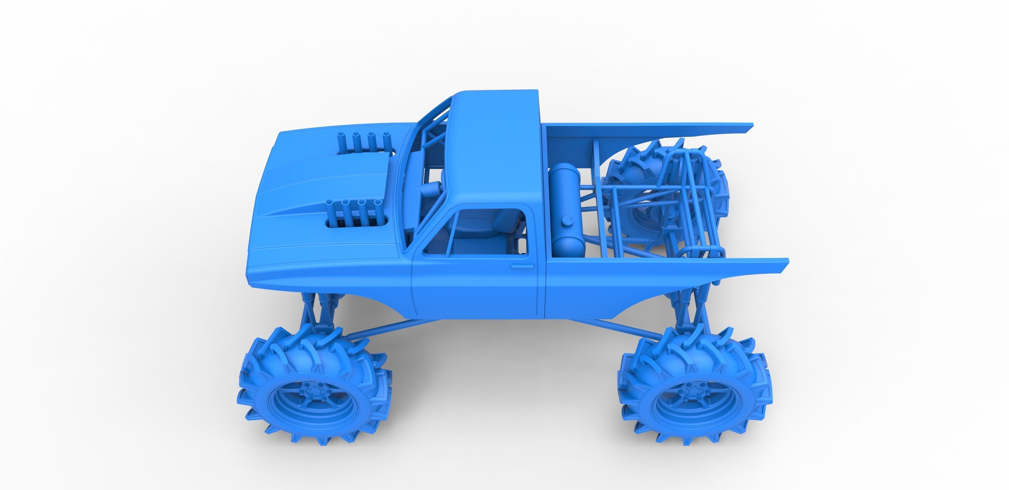 Mud truck 2 Scale 1 to 25 3D model 3D printable | CGTrader
