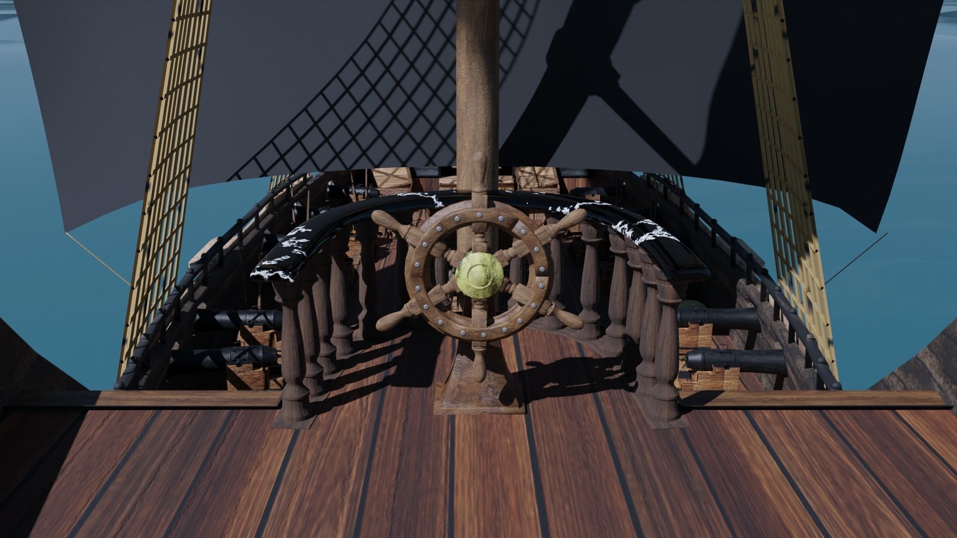 Pirate Ship PBR game ready 3D model | CGTrader