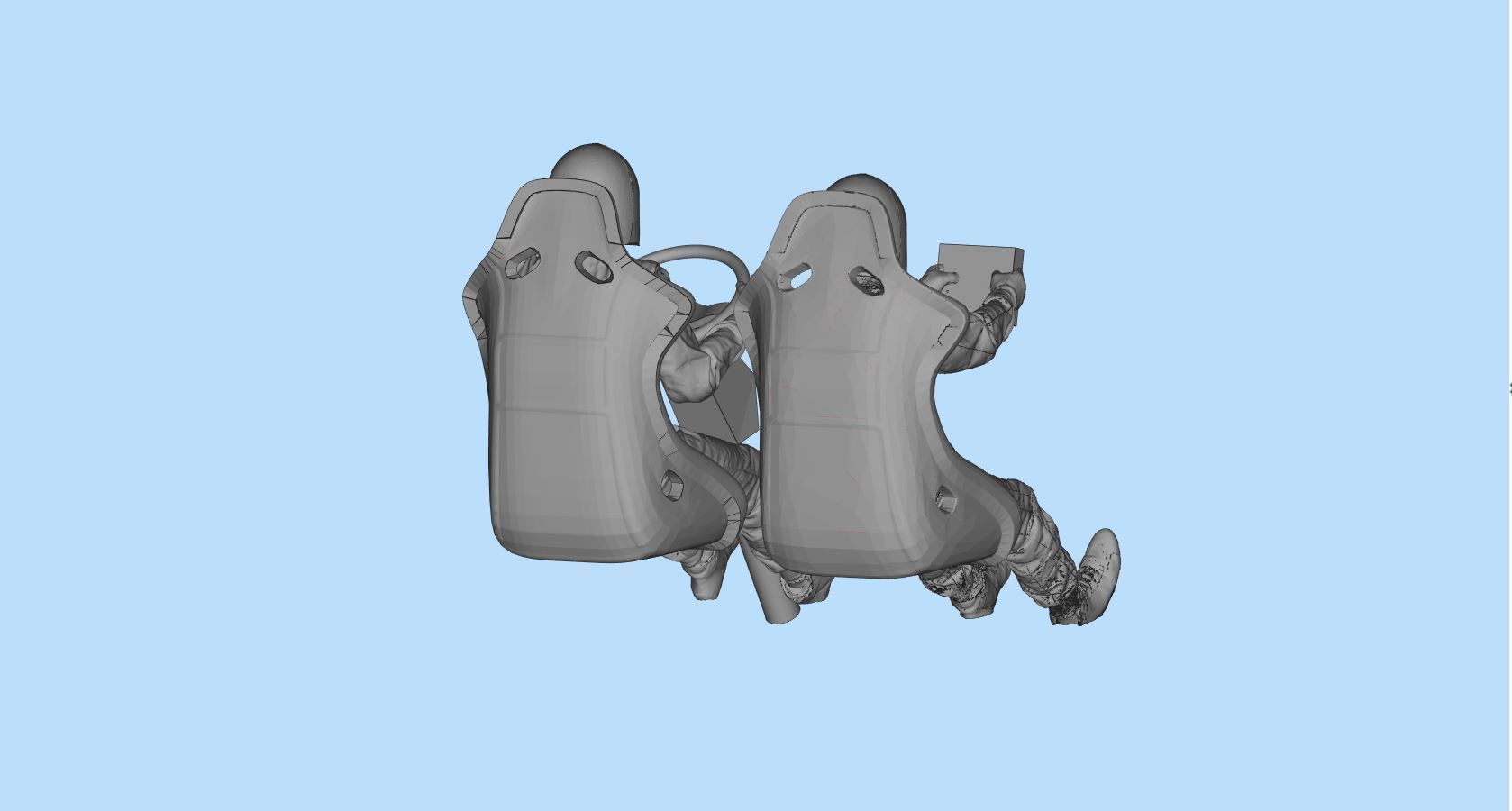 3D print ready Pilot Rally race car male Racing Driver 3D model 3D ...