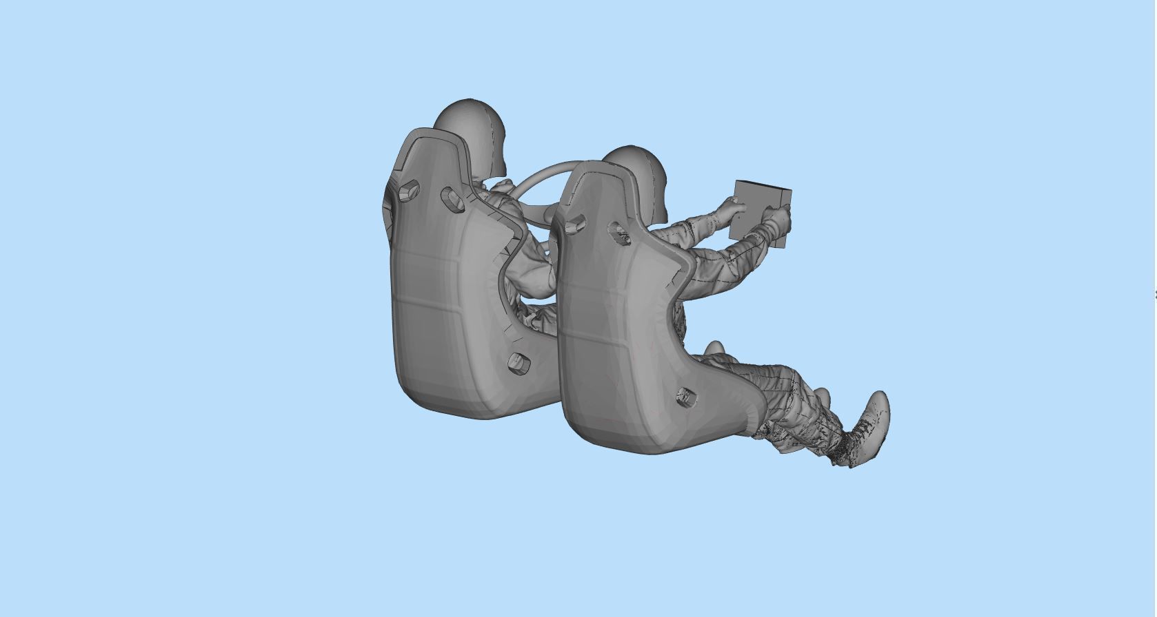 3D print ready Pilot Rally race car male Racing Driver 3D model 3D ...