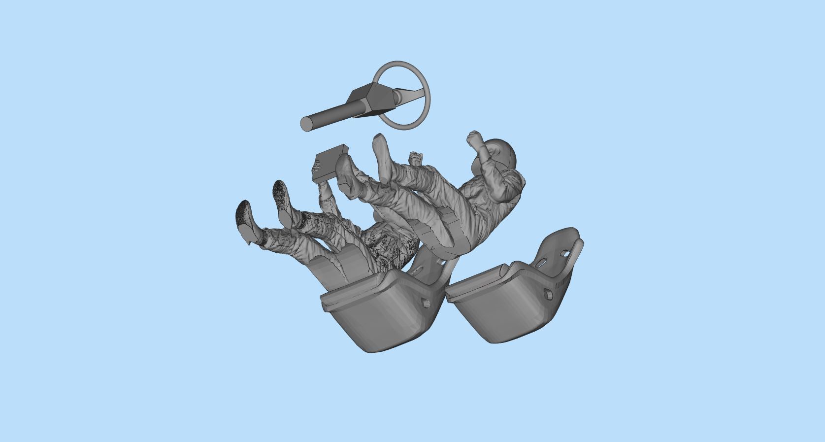 3D print ready Pilot Rally race car male Racing Driver 3D model 3D ...