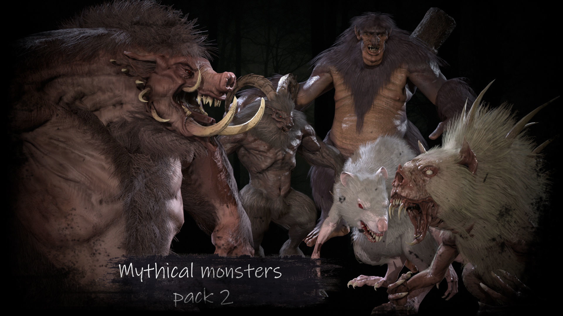 3D Model Collection Mythical monsters pack2 VR / AR / low-poly | CGTrader