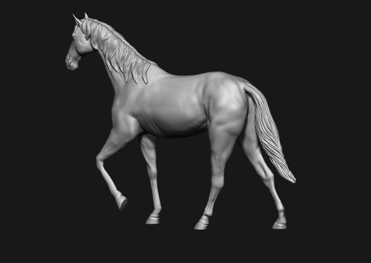Thoroughbred Horse model 3D model 3D printable | CGTrader