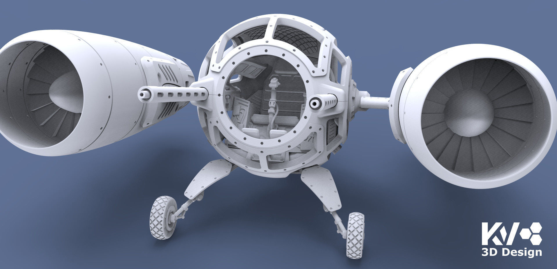 KV-Flying Vehicle-001 3D model 3D printable | CGTrader