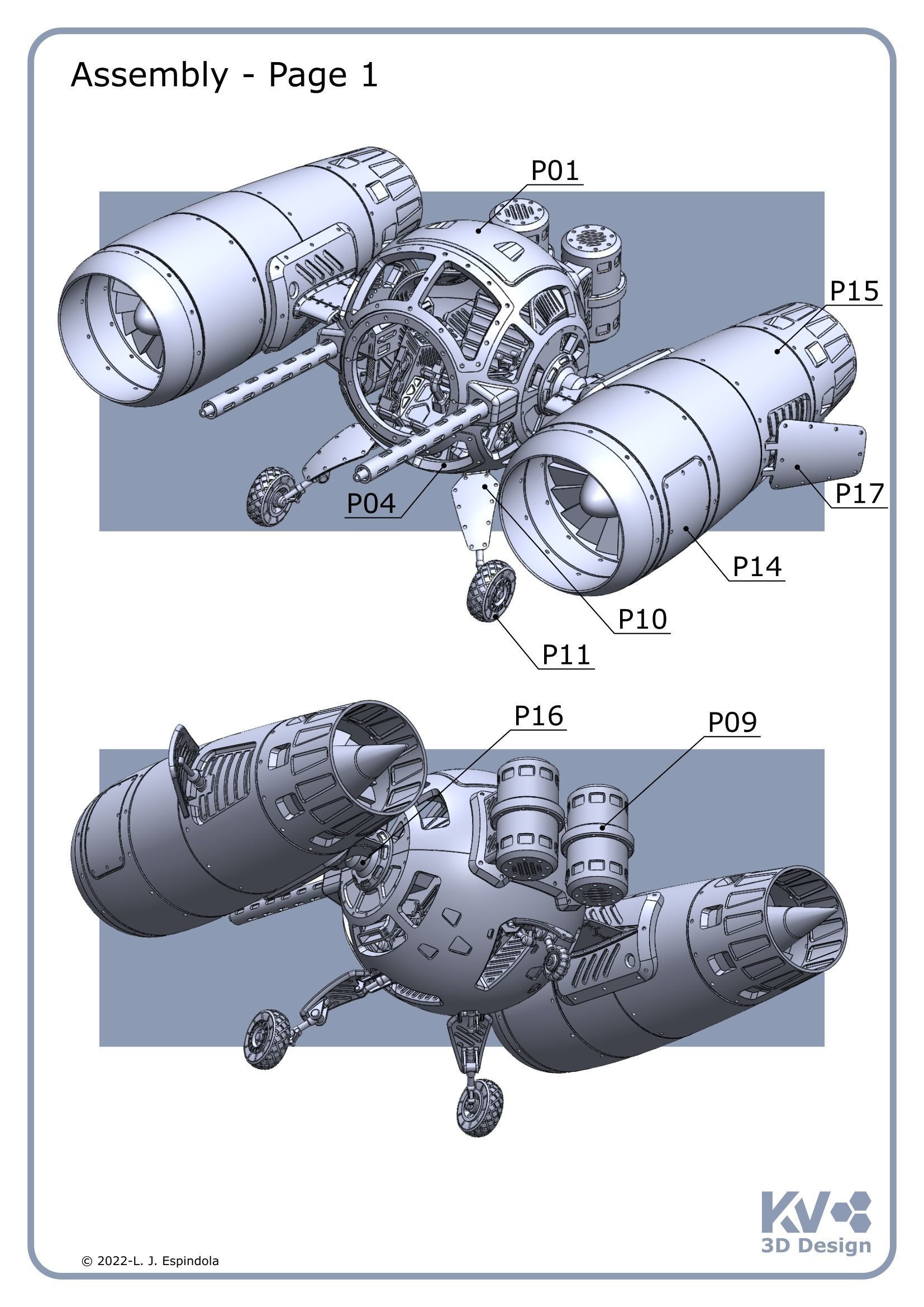 KV-Flying Vehicle-001 3D model 3D printable | CGTrader