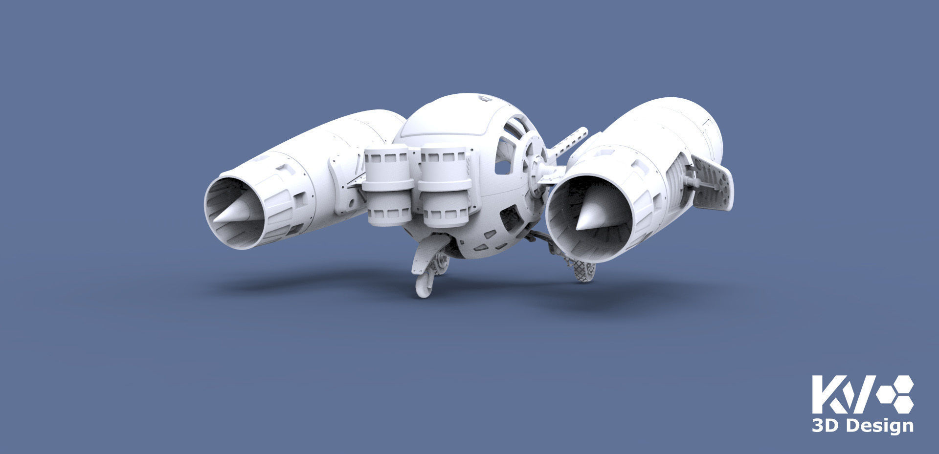 KV-Flying Vehicle-001 3D model 3D printable | CGTrader