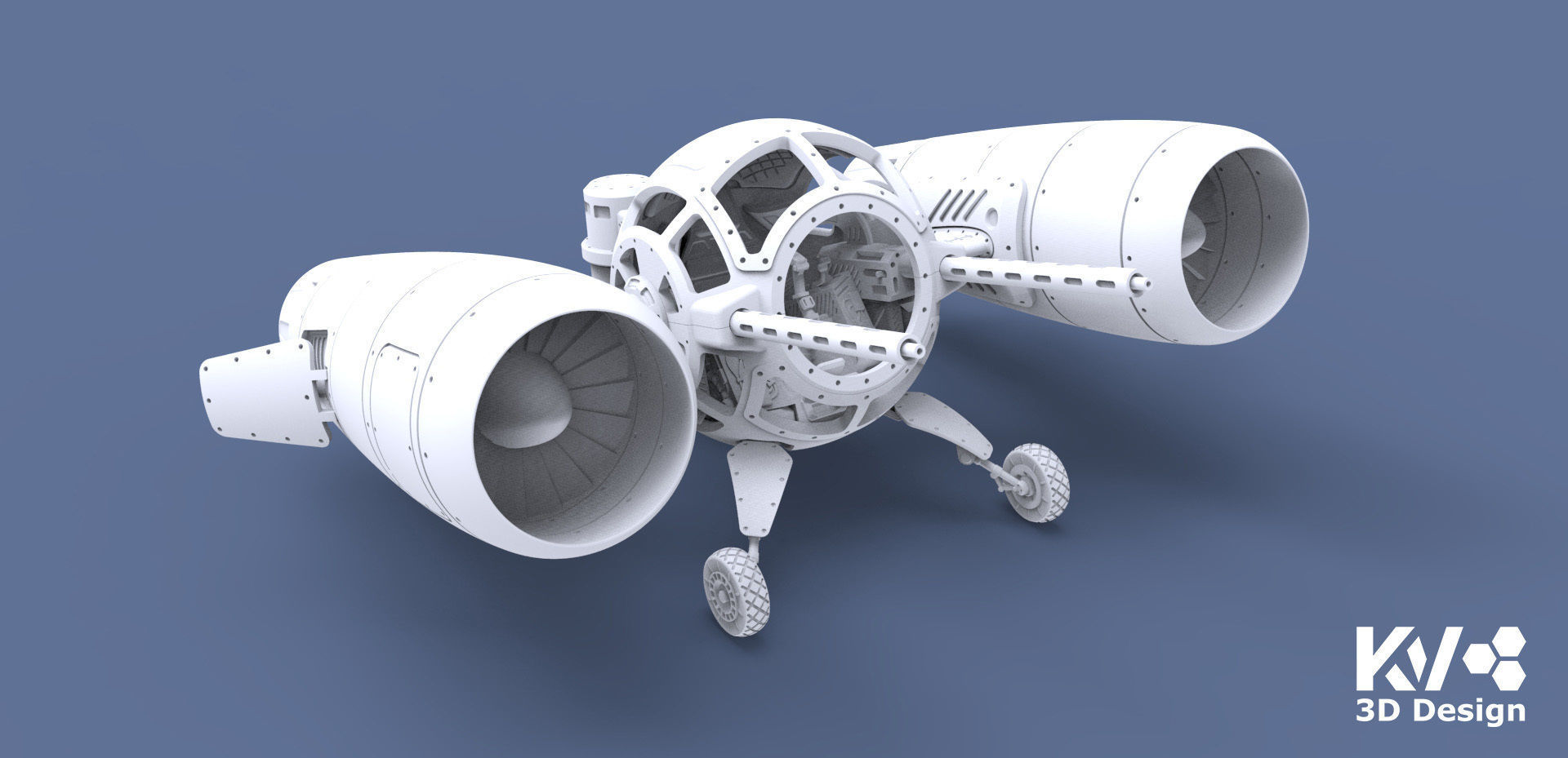 KV-Flying Vehicle-001 3D model 3D printable | CGTrader