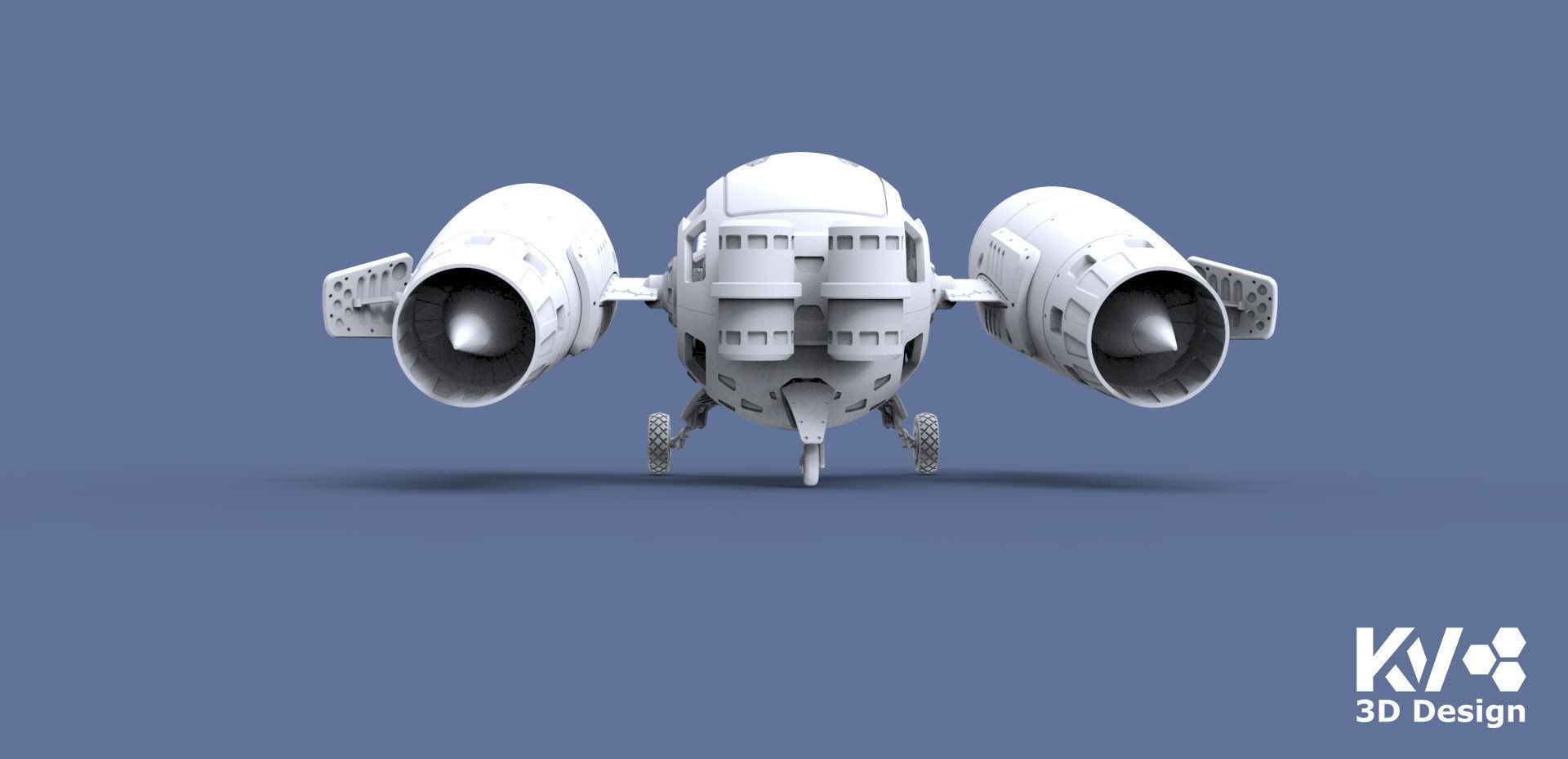 KV-Flying Vehicle-001 3D model 3D printable | CGTrader