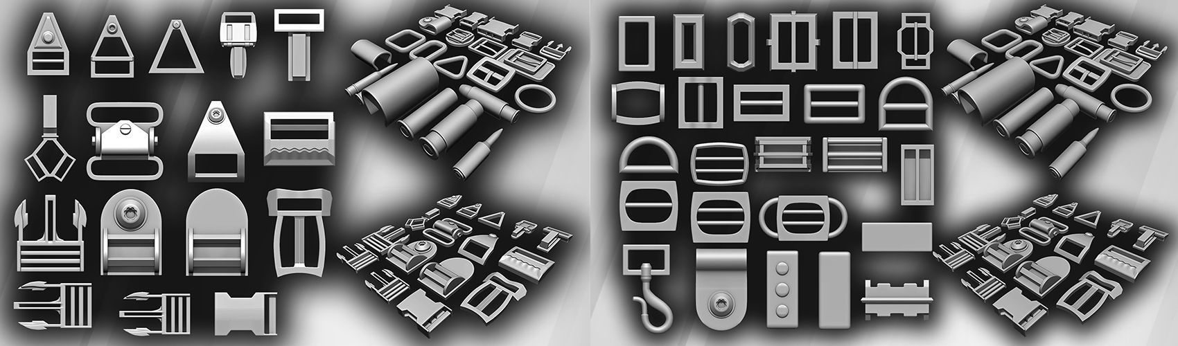 3D model IMM Buckle Brushes for ZBrush Vol 1 VR / AR / low-poly | CGTrader