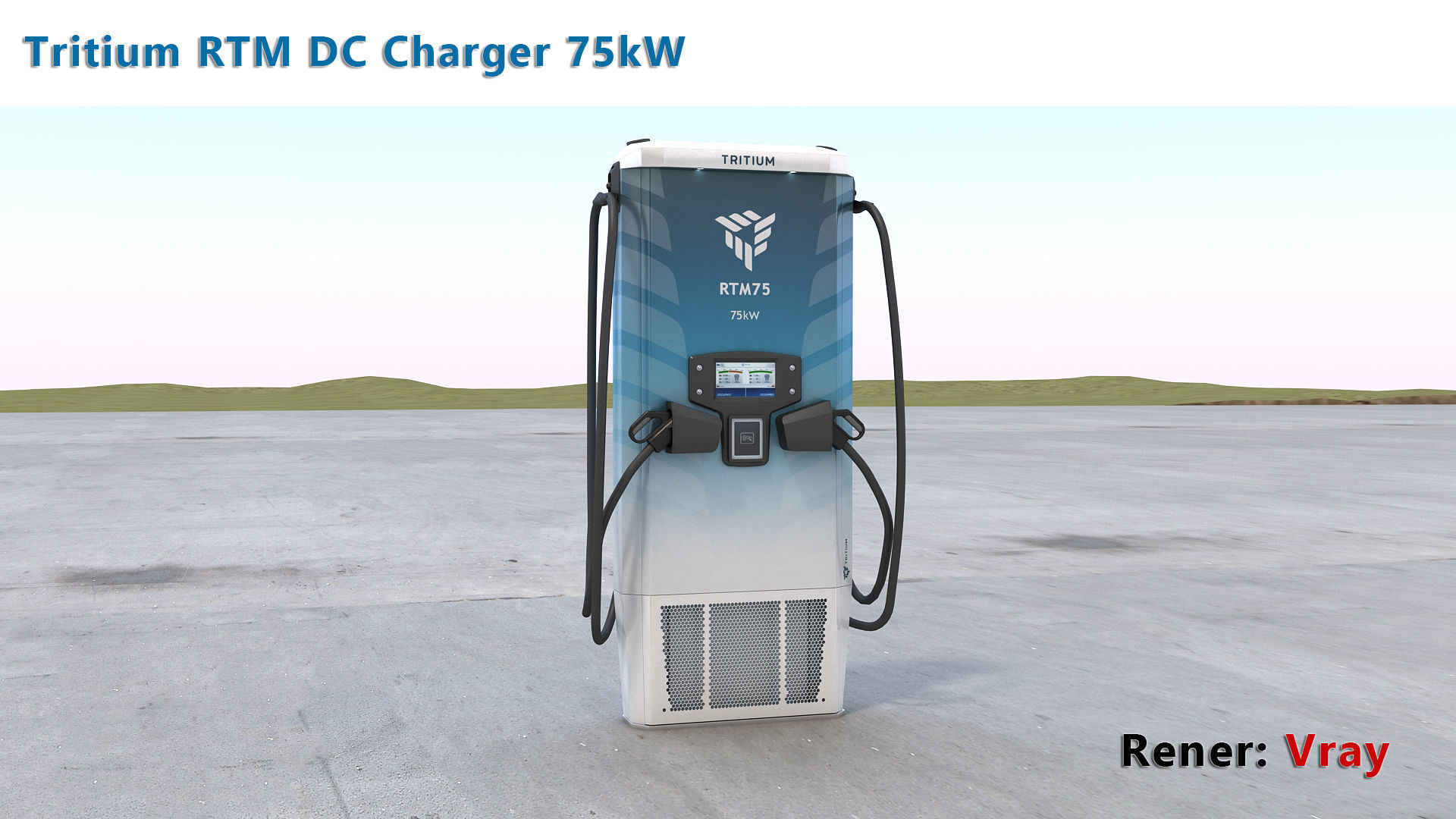 Tritium RTM DC Charger 75kW 3D model | CGTrader