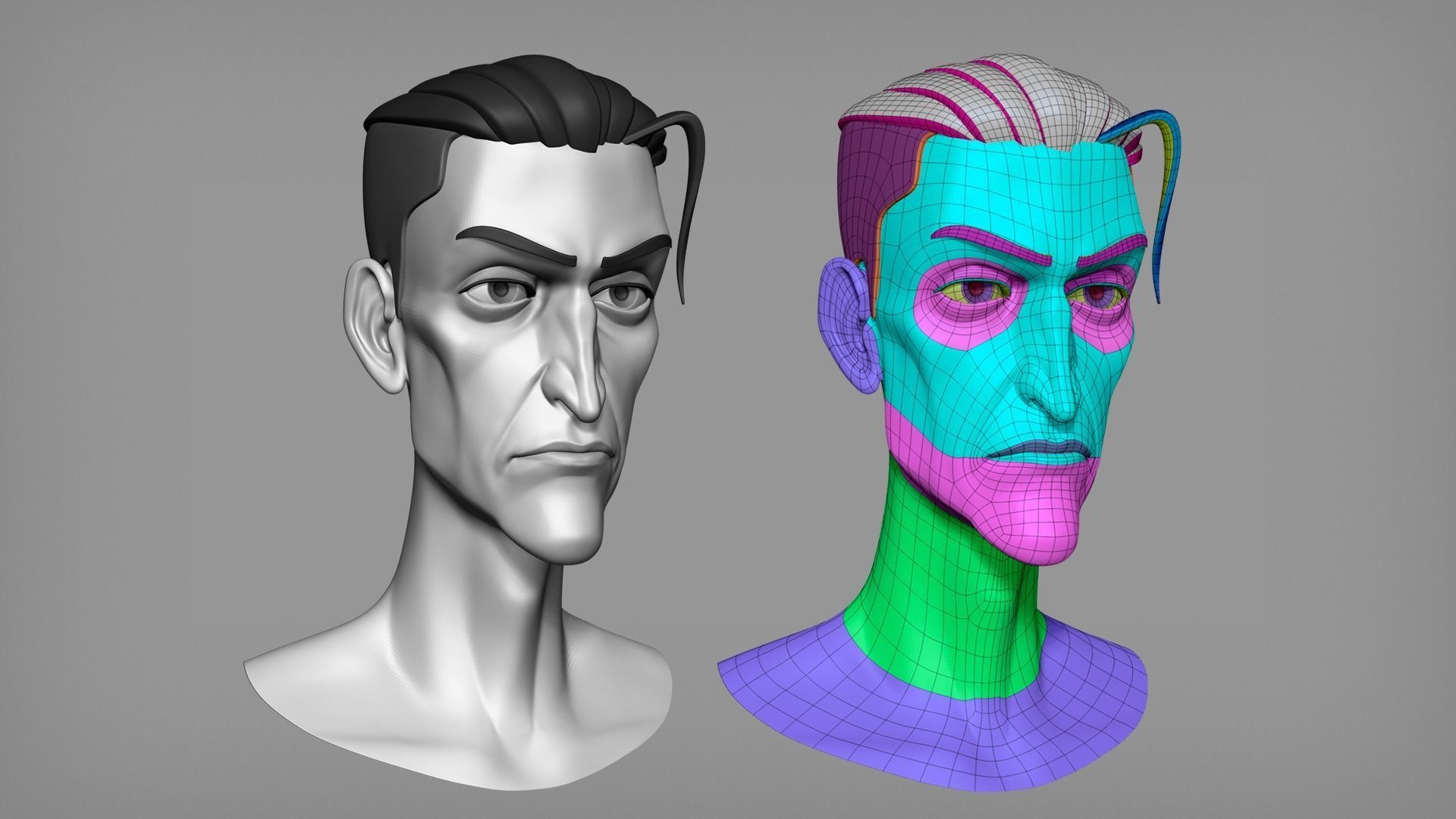 Cartoon male character Patrick base mesh 3D model | CGTrader