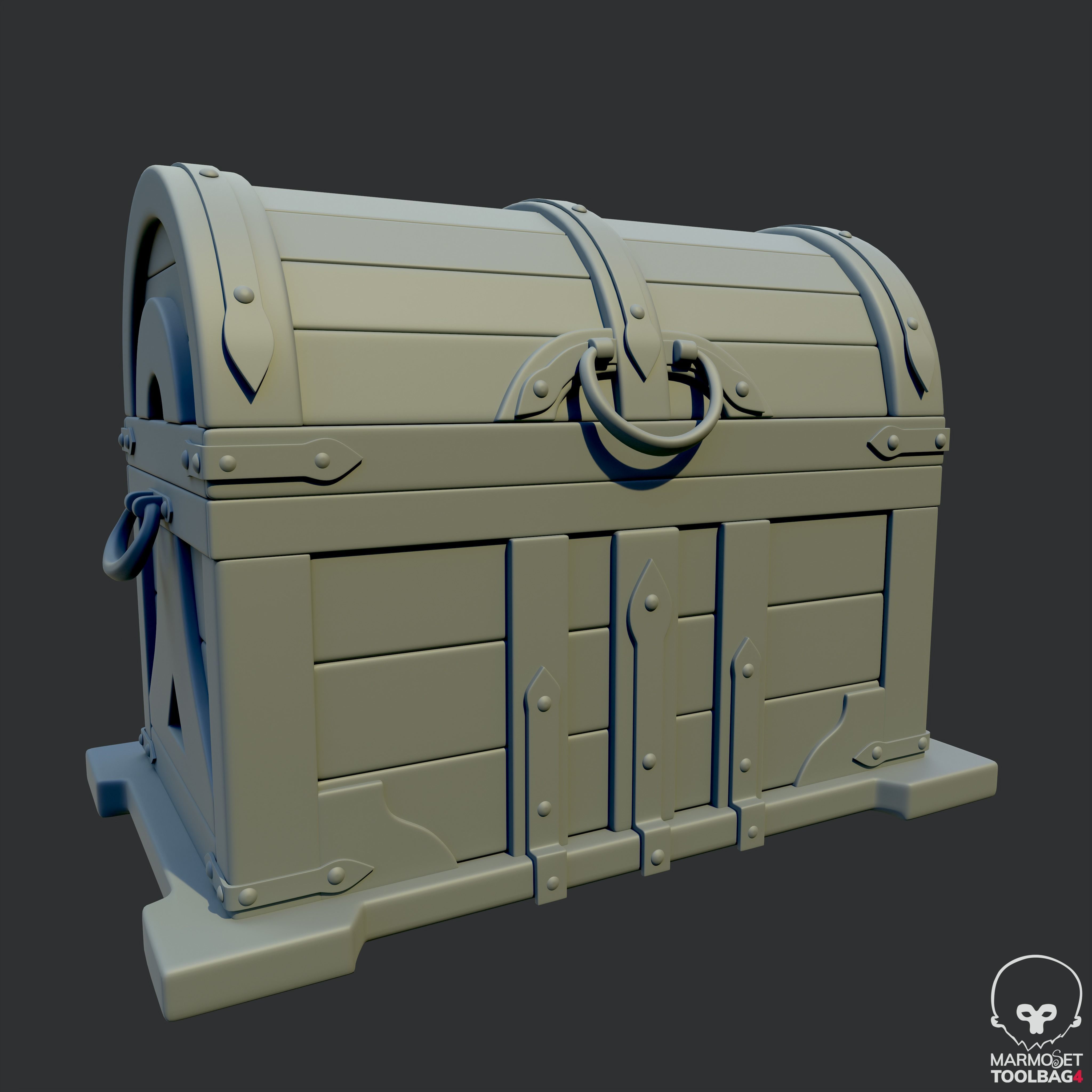 High Poly Wooden Chest 3D model | CGTrader