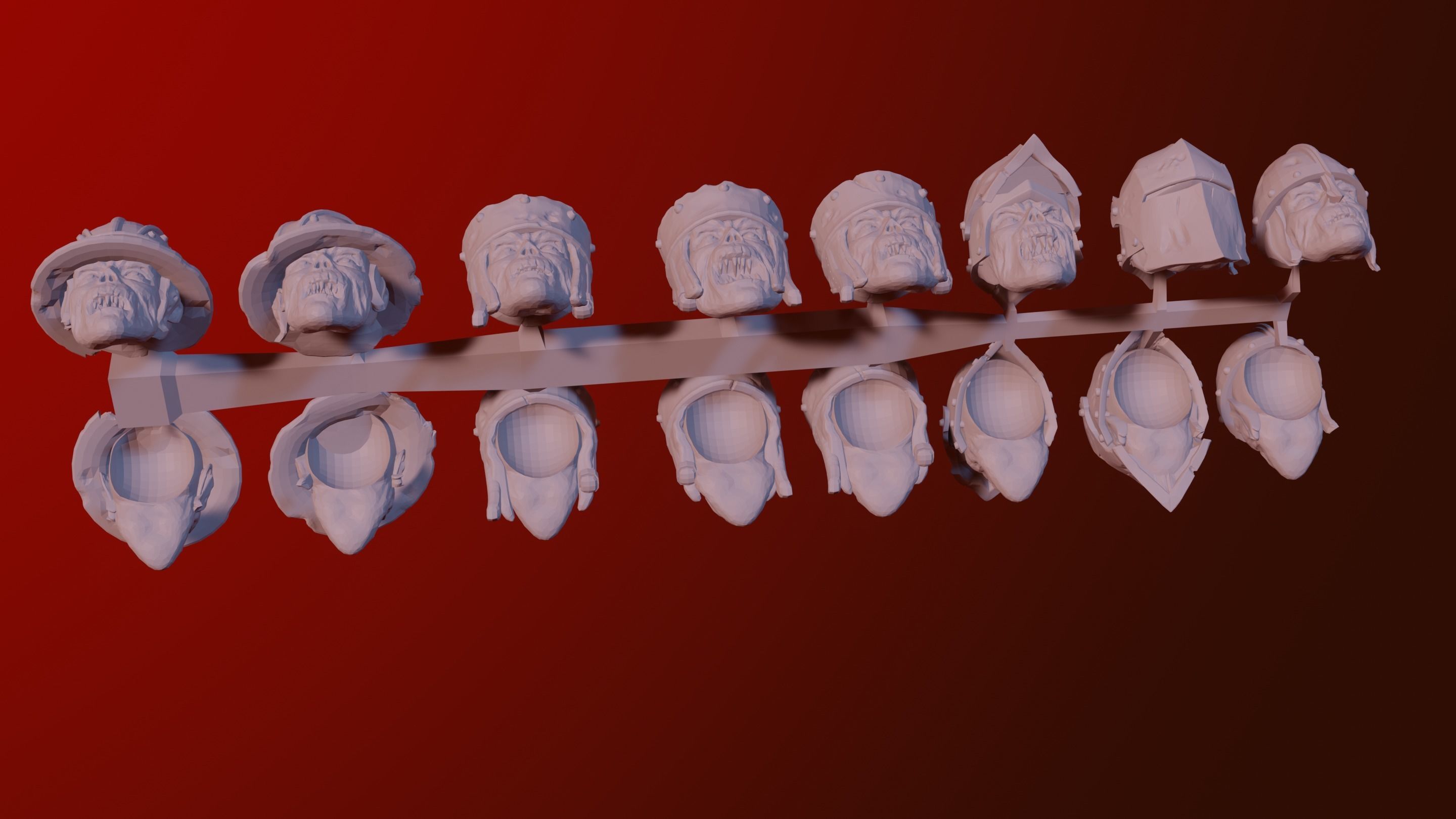 Ghoul Heads Knight 3D model 3D printable | CGTrader