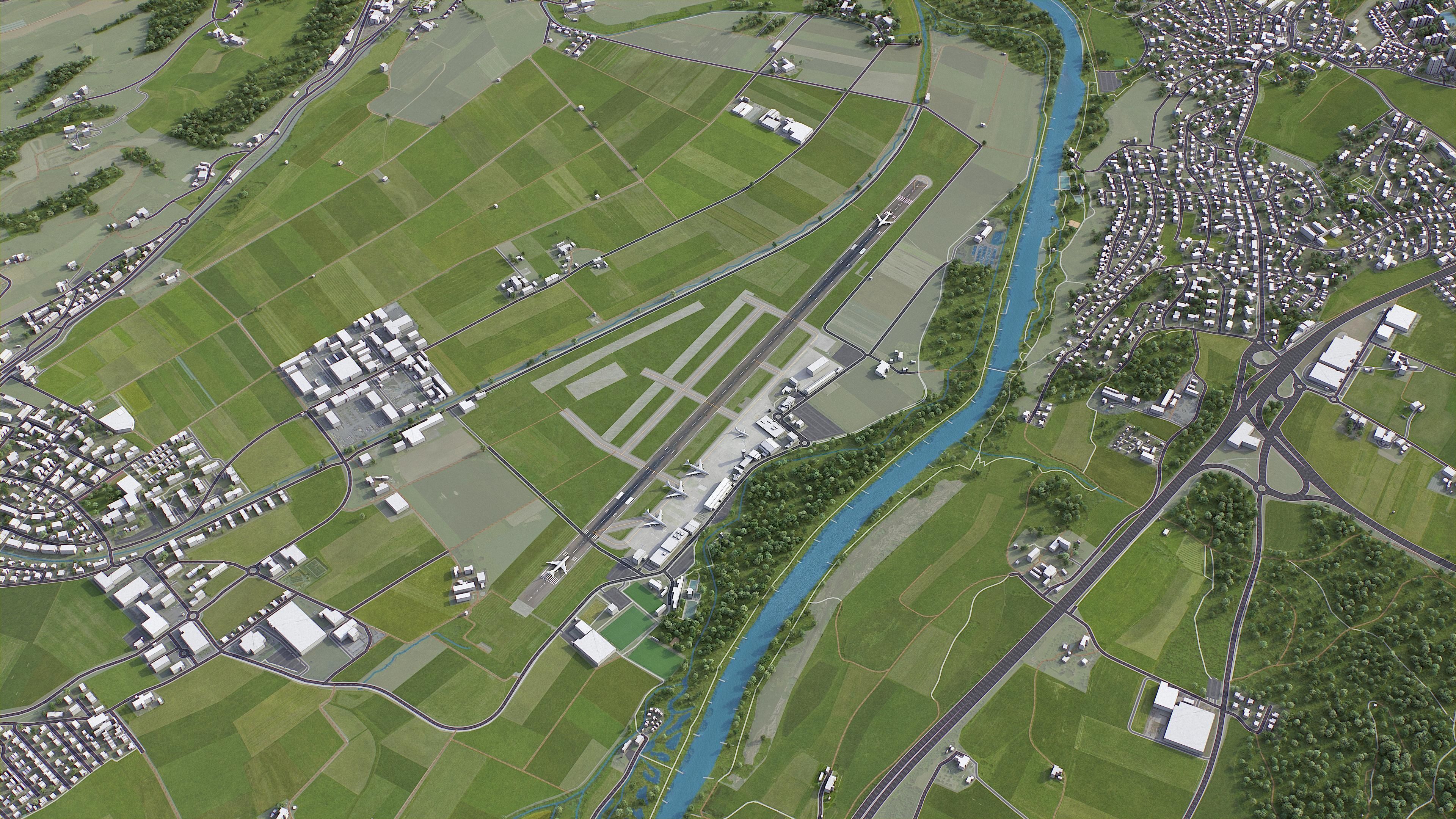 3D model Bern Airport VR / AR / low-poly | CGTrader