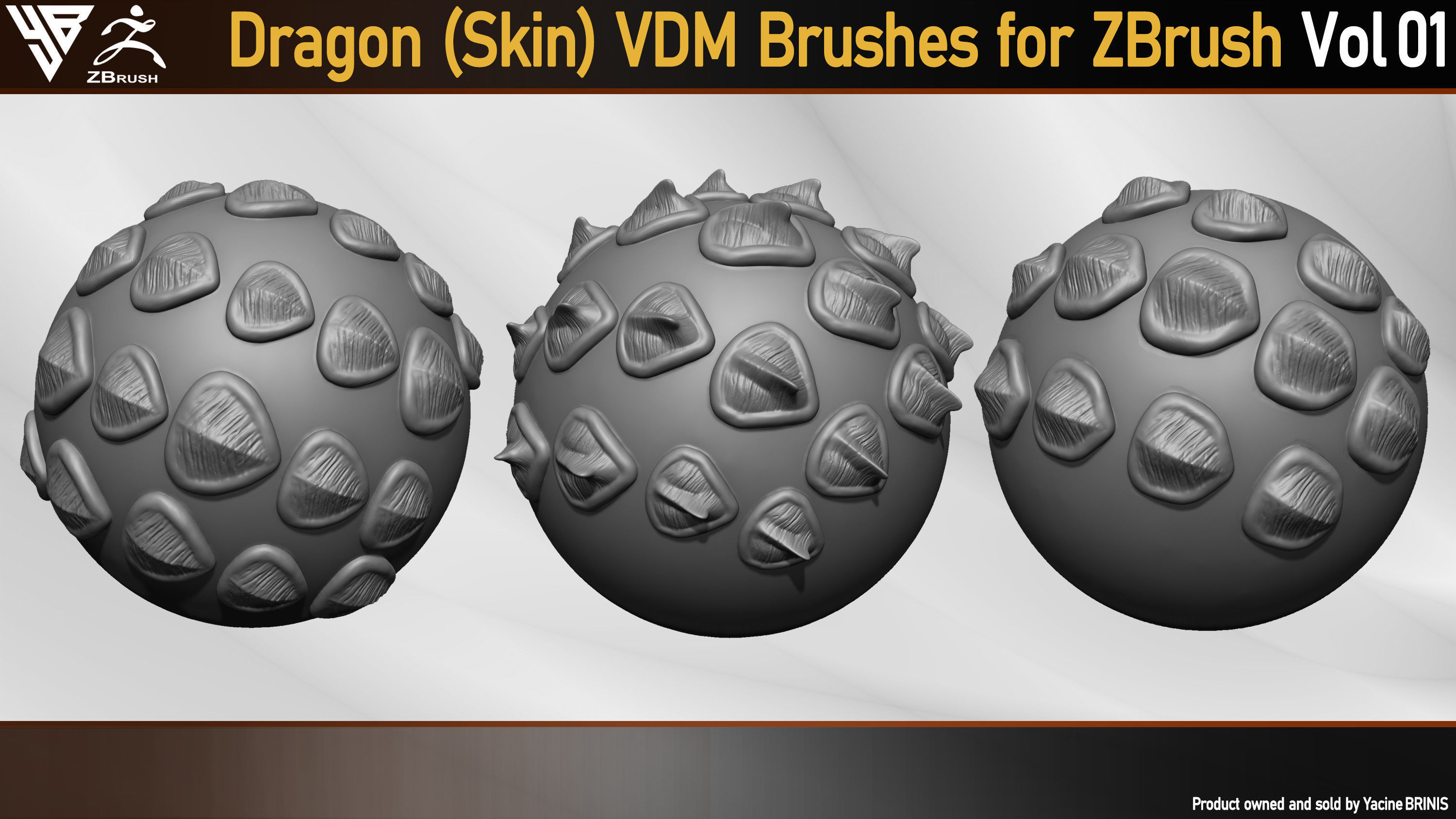 3D model Dragon Skin VDM Brushes for ZBrush Vol 01 VR / AR / low-poly ...