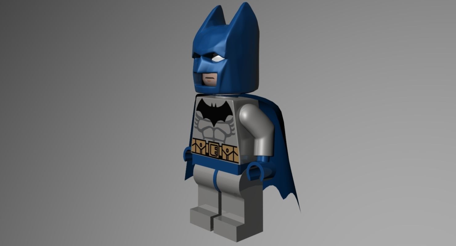 LEGO Batman Classic Blue and Grey 3D model rigged | CGTrader