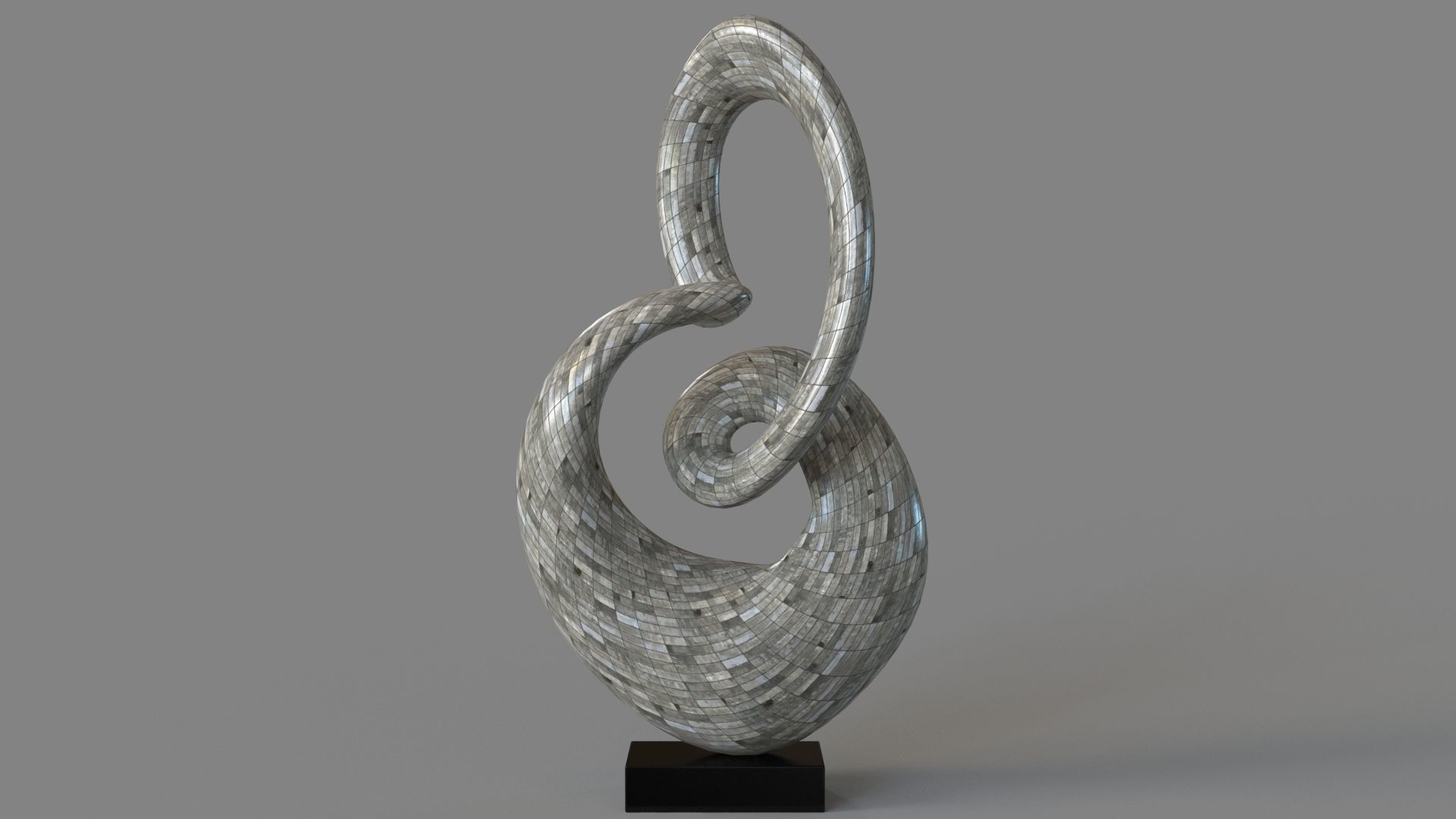 Abstract Polystone Loop Sculpture 3D model | CGTrader