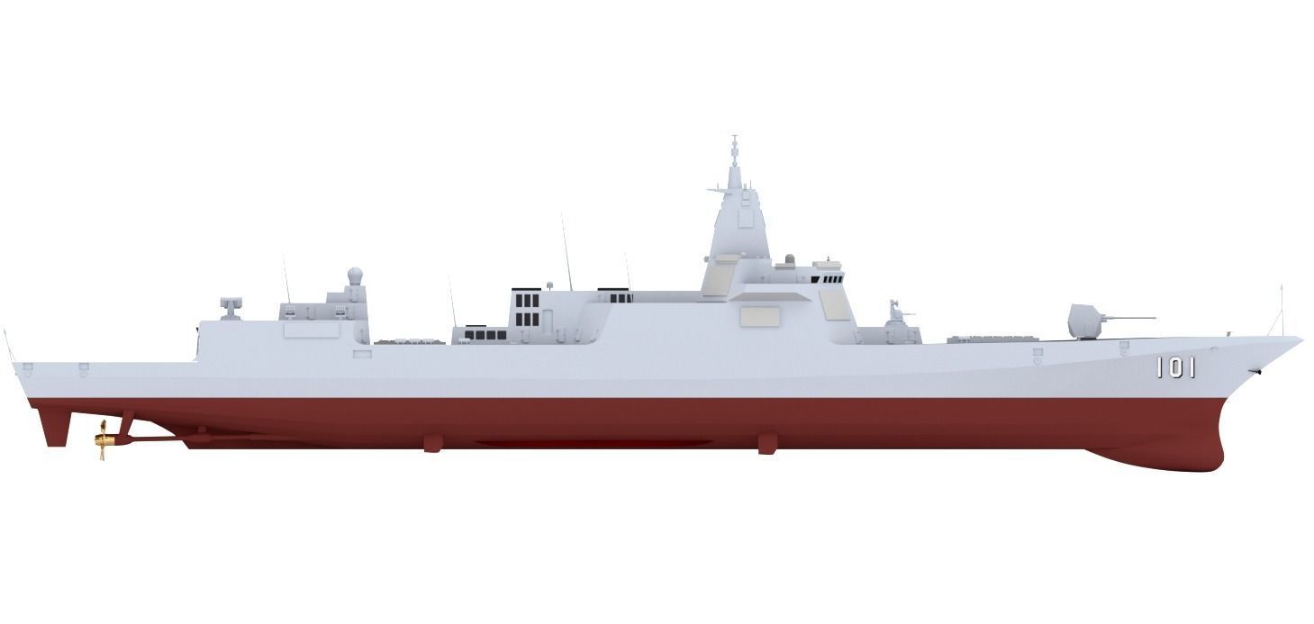 POWERFUL CHINESE TYPE-055 GUIDED MISSLE DESTROYER 3D PRINT READY 3D ...